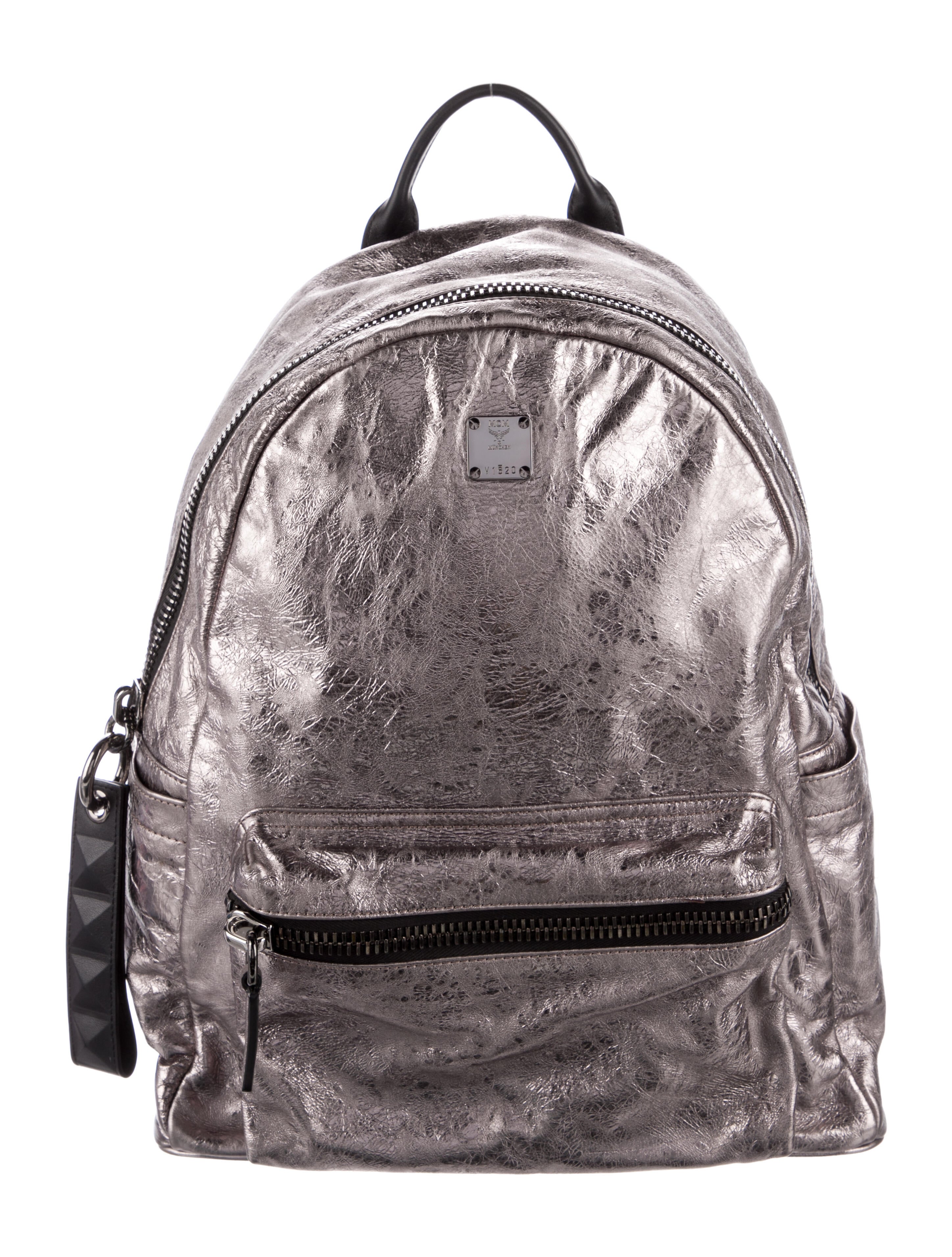 MCM Extra Mini Special Stark Backpack - Silver Backpacks, Handbags ...