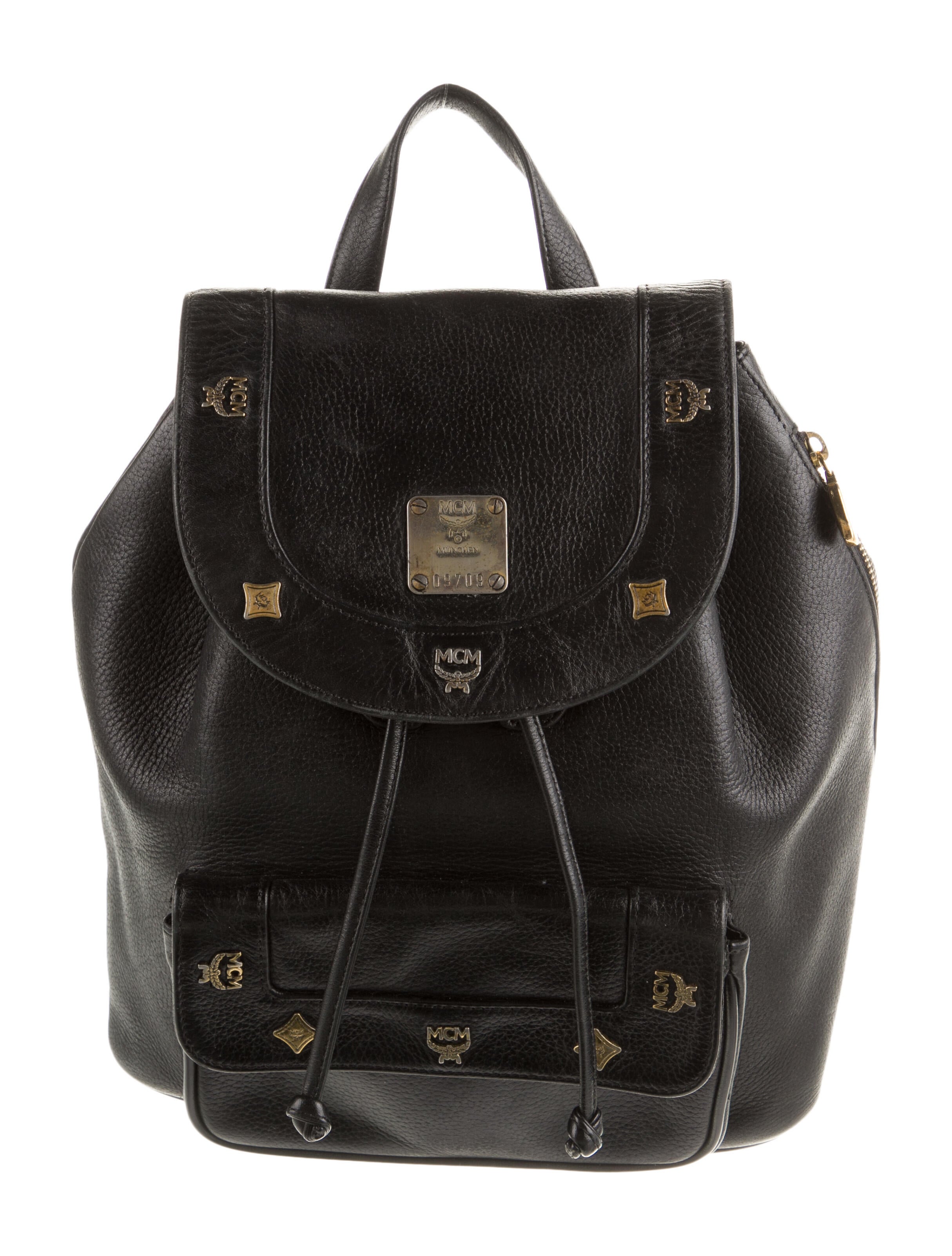 MCM Leather Backpack Bag - Black Backpacks, Handbags - W3042990 | The ...
