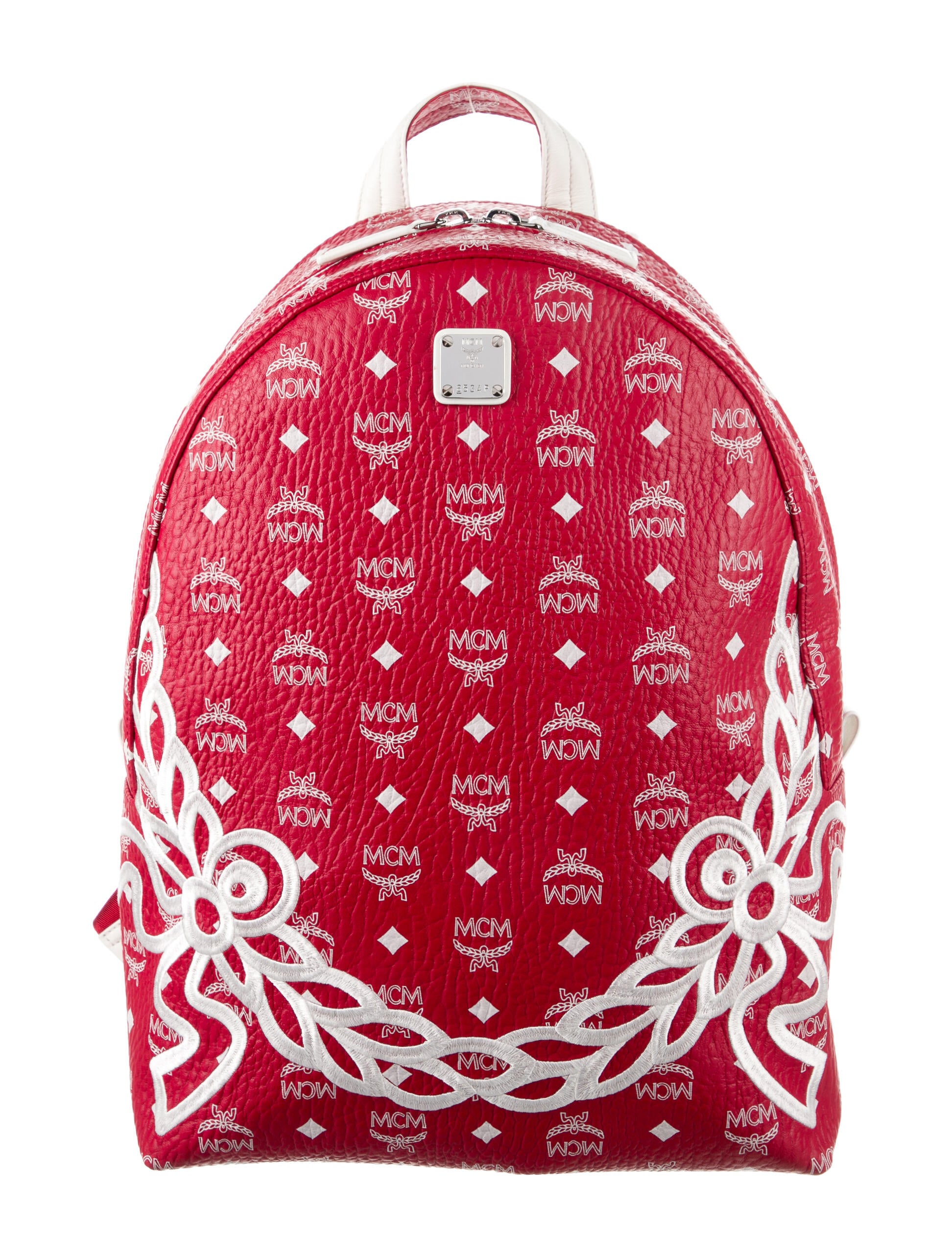 MCM Coated Canvas Backpack - Red Backpacks, Handbags - W3043526 | The ...