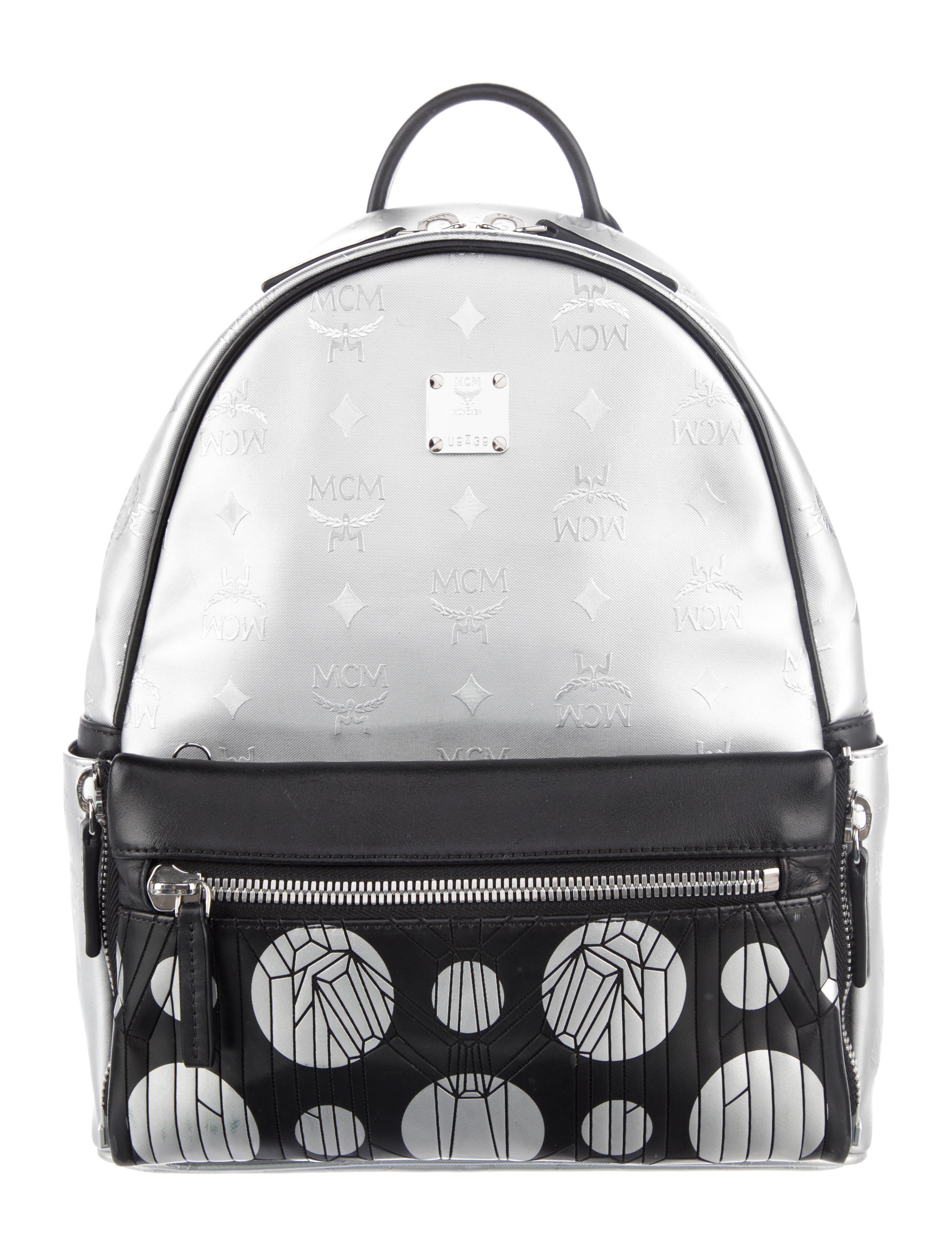 MCM Stark M Stud Backpack - Burgundy Backpacks, Handbags - W3024278 ...