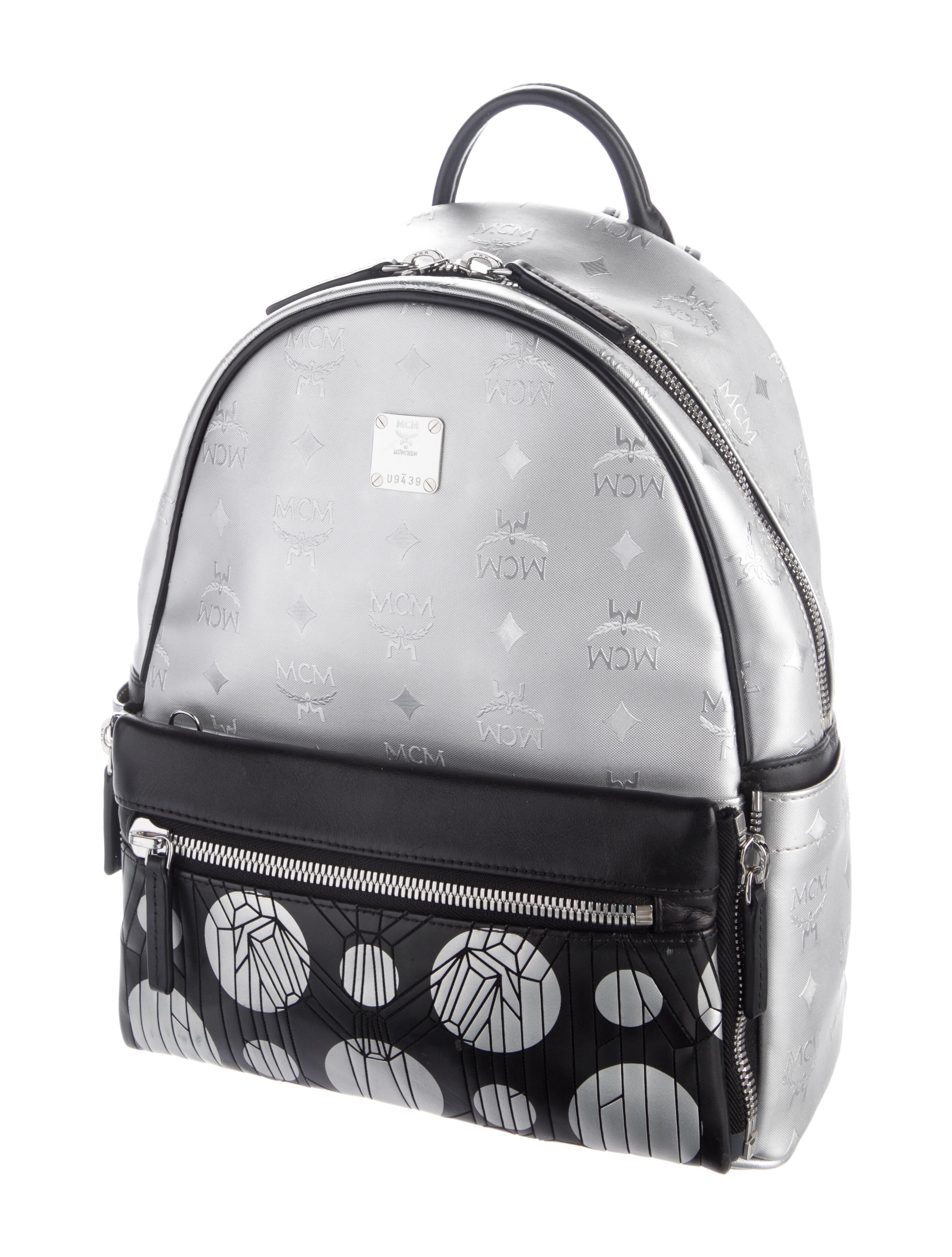 MCM Stark M Stud Backpack - Burgundy Backpacks, Handbags - W3024278 ...