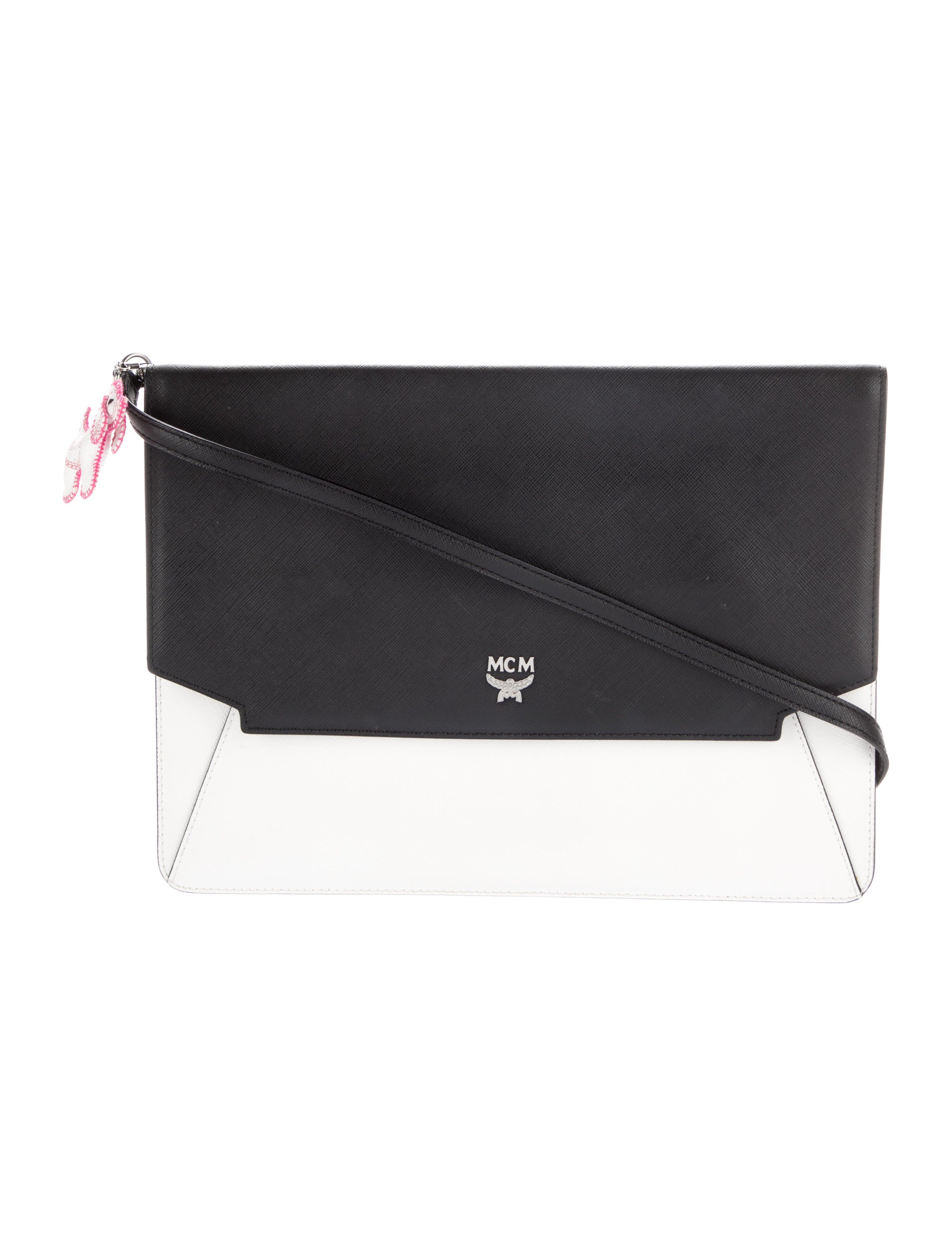 MCM Medium Leather Clutch Bag - Black Clutches, Handbags - W3043821 ...