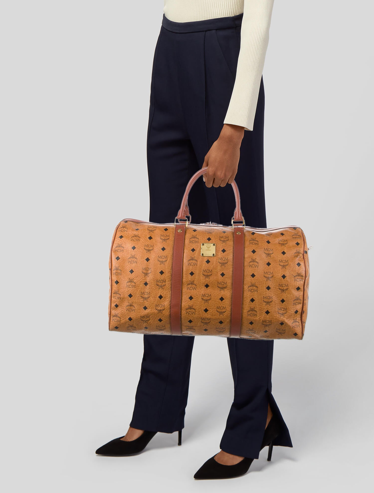 MCM Visetos Duffle Bag - Neutrals Luggage and Travel, Handbags ...