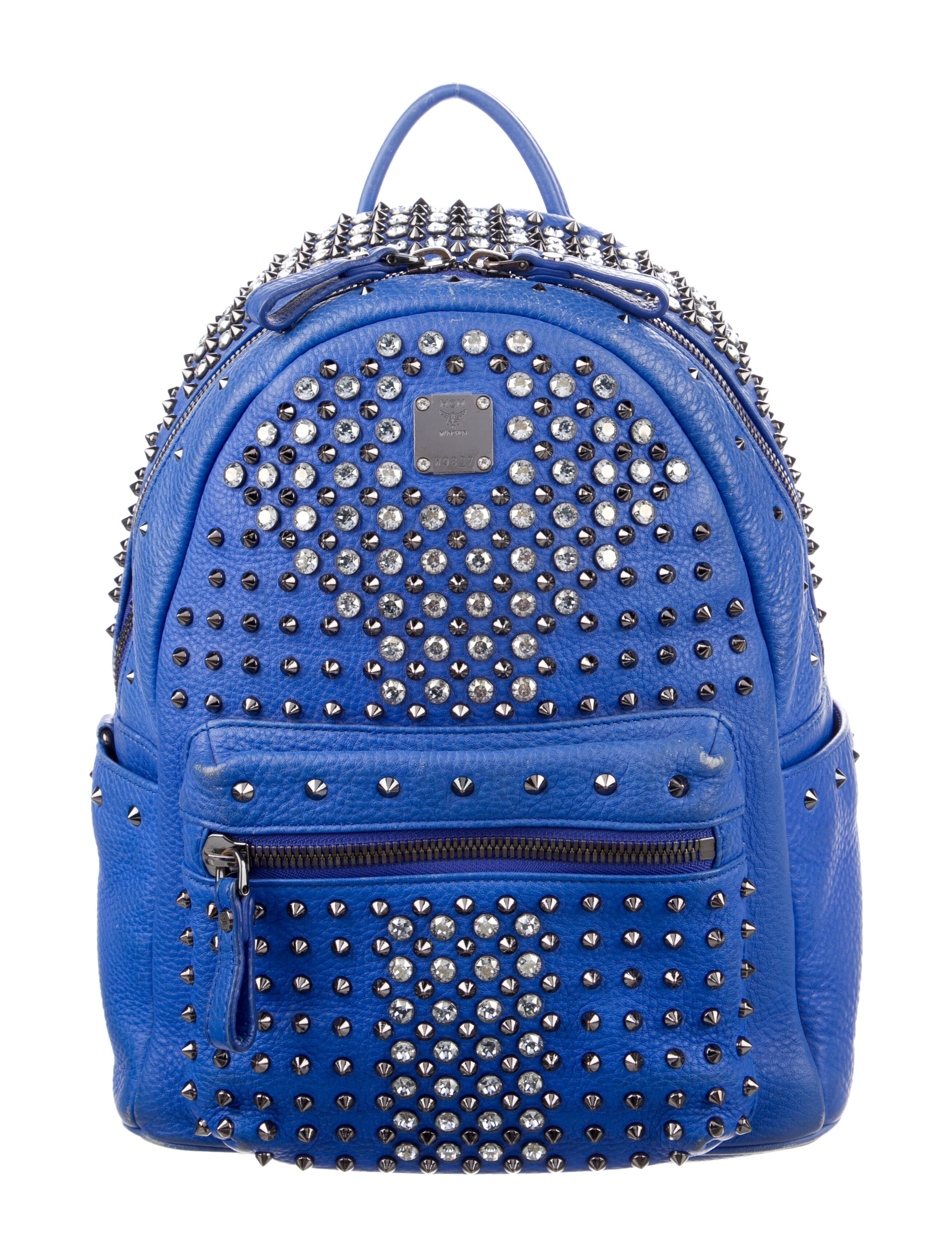 MCM Stark M Stud Backpack - Burgundy Backpacks, Handbags - W3024278 ...