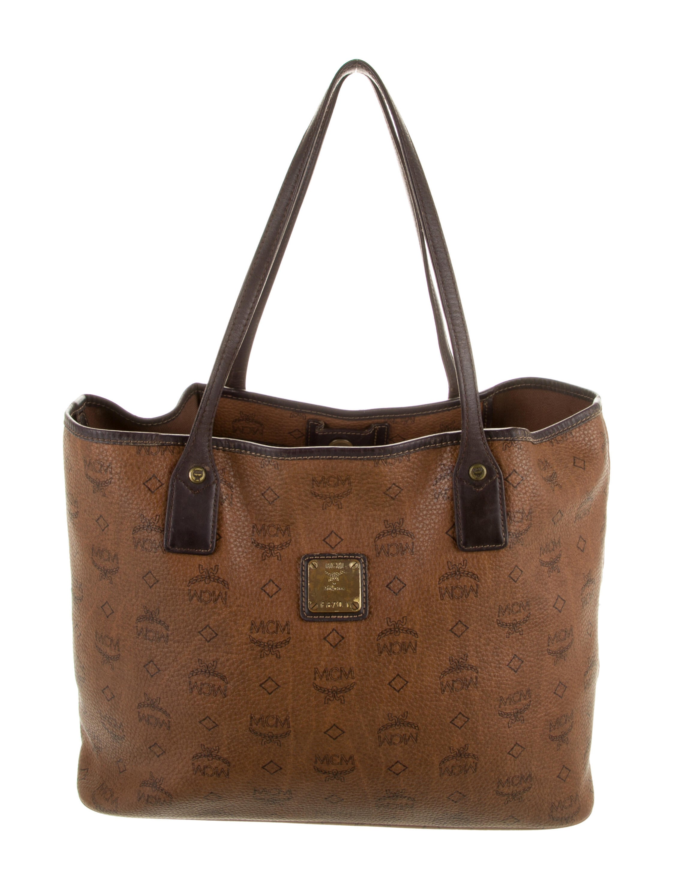 MCM Visetos Top Zip Shopper Tote - White Totes, Handbags - W3025089 ...