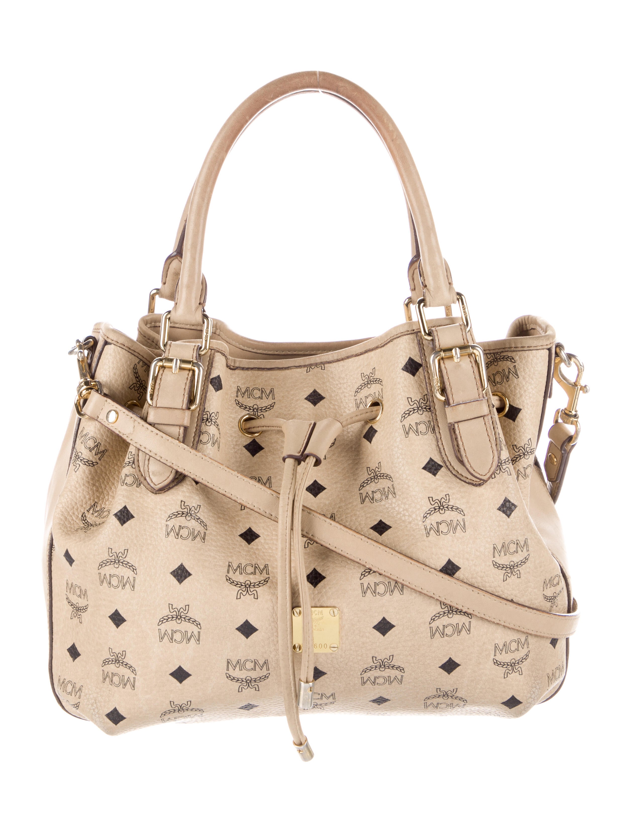 MCM Visetos Bucket Bag - Neutrals Bucket Bags, Handbags - W3044088 ...