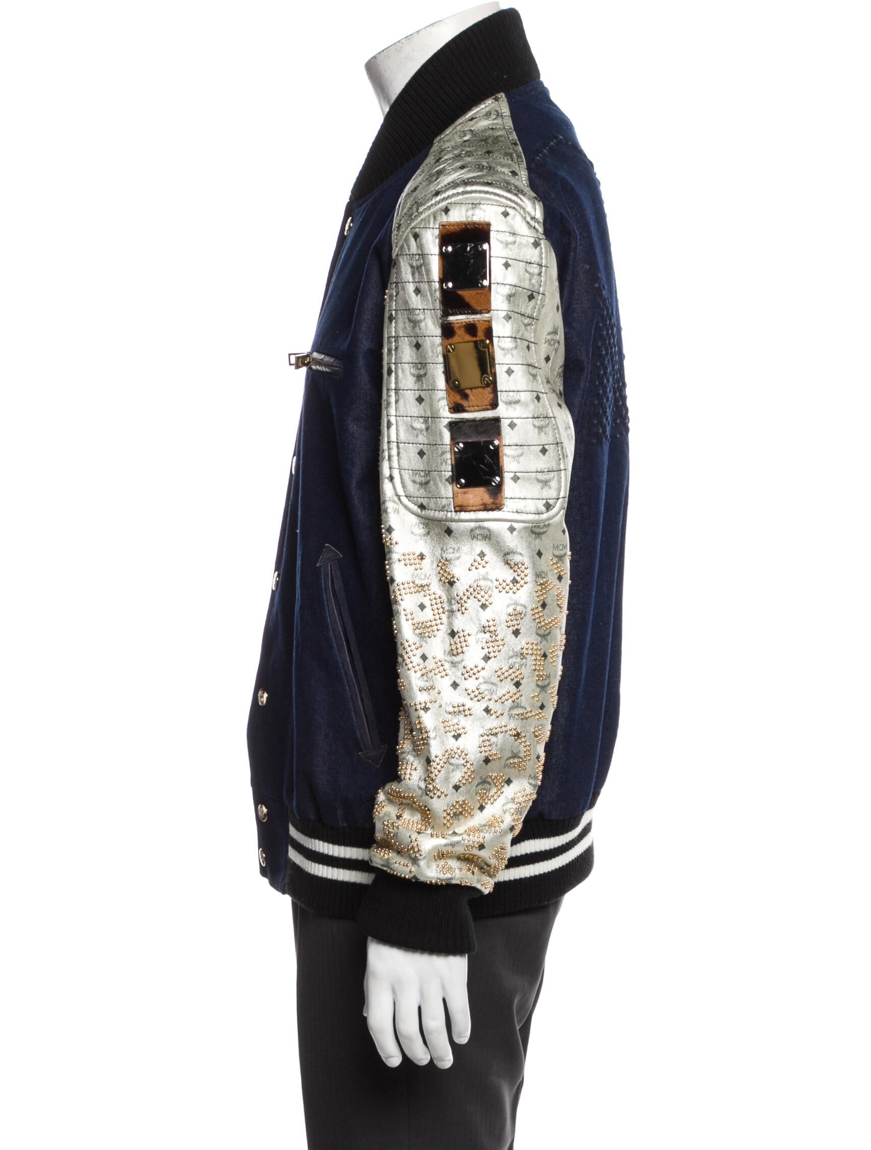 MCM Printed Varsity Jacket - Blue Outerwear, Clothing - W3044888 | The ...