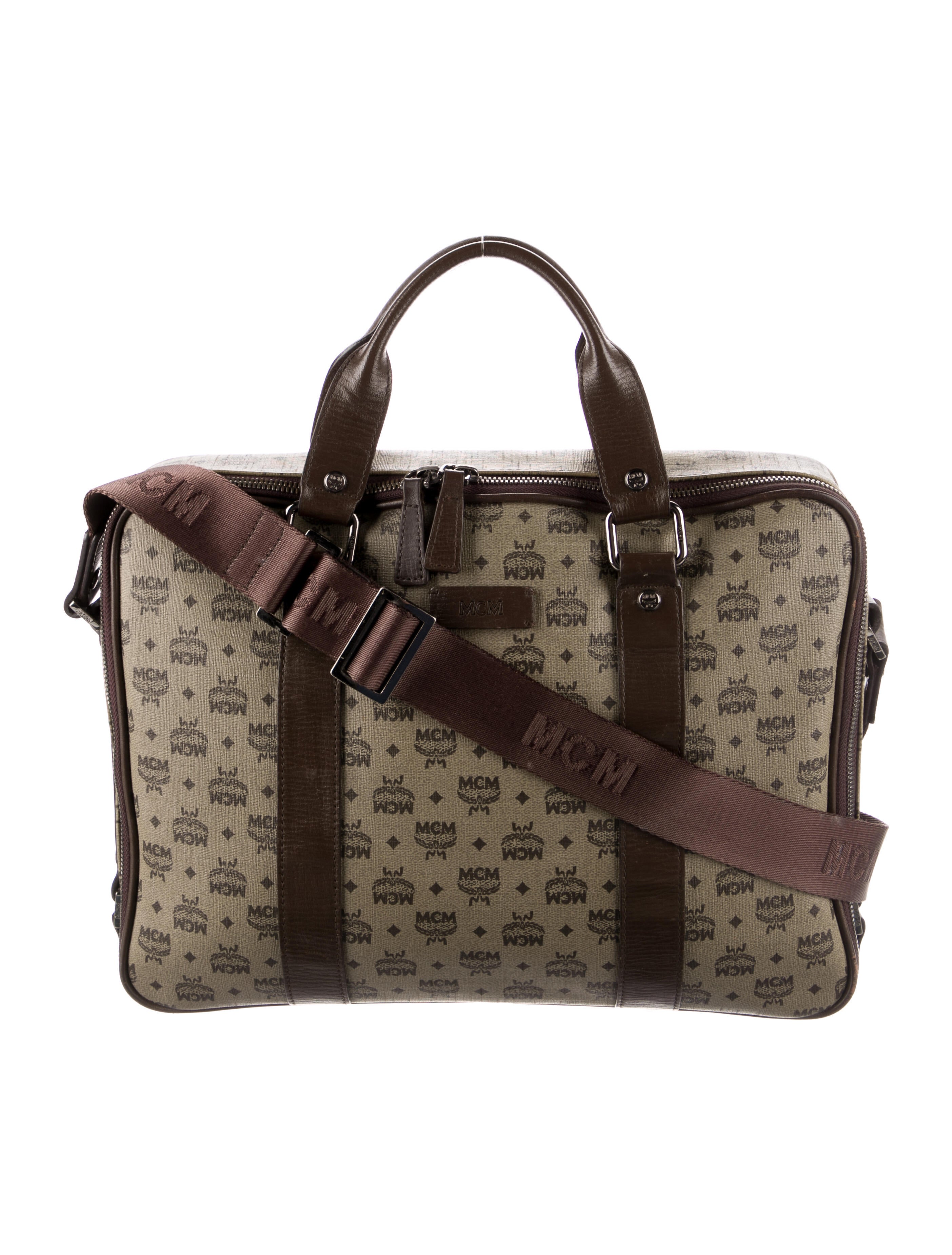 MCM Monogram Round Crossbody Bag - Brown Crossbody Bags, Handbags ...