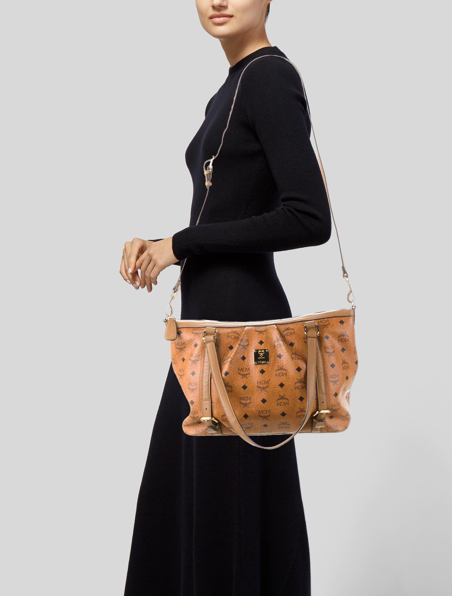 MCM Large Reversible Visetos Liz Tote - Brown Totes, Handbags ...