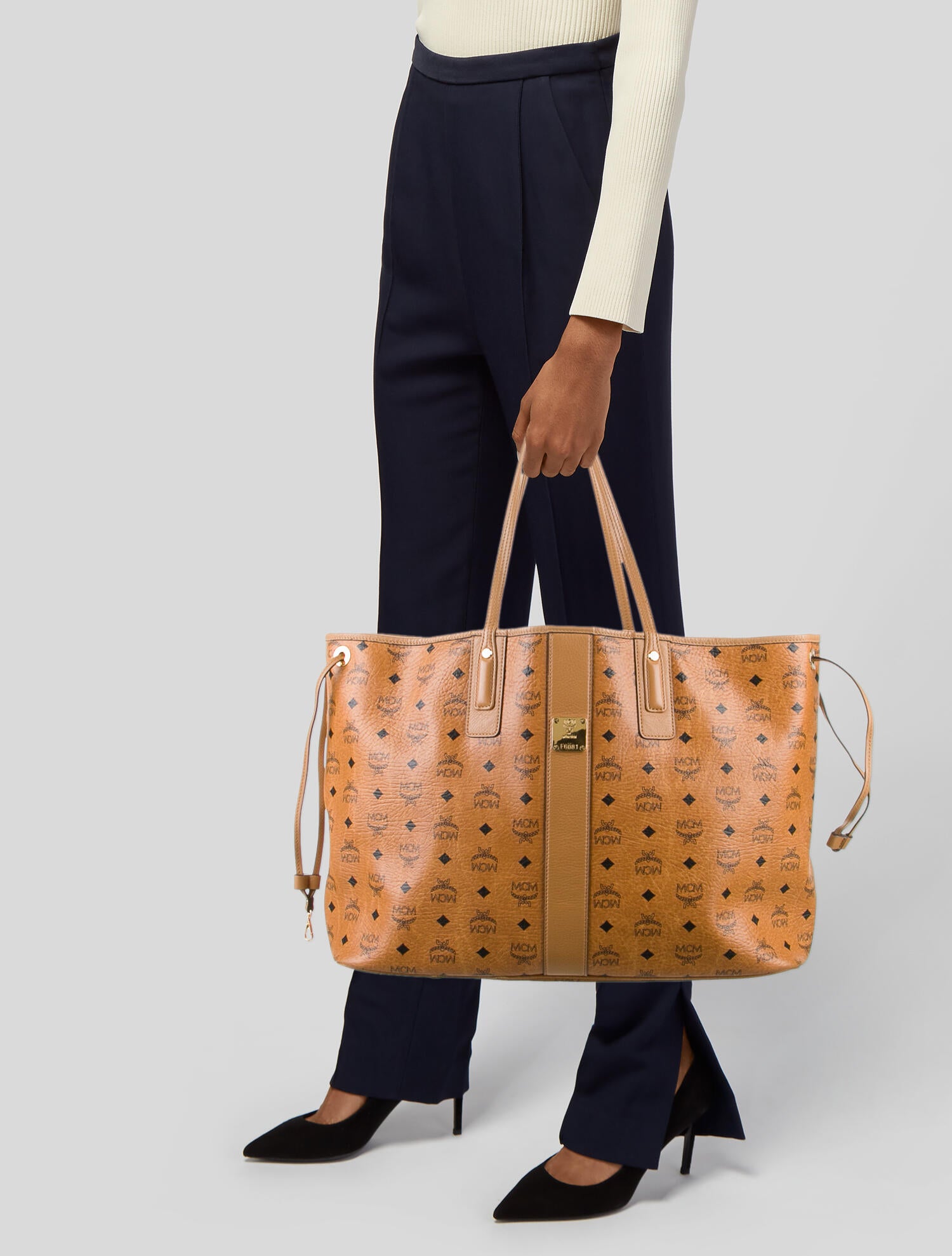 MCM Large Reversible Visetos Liz Tote - Brown Totes, Handbags ...