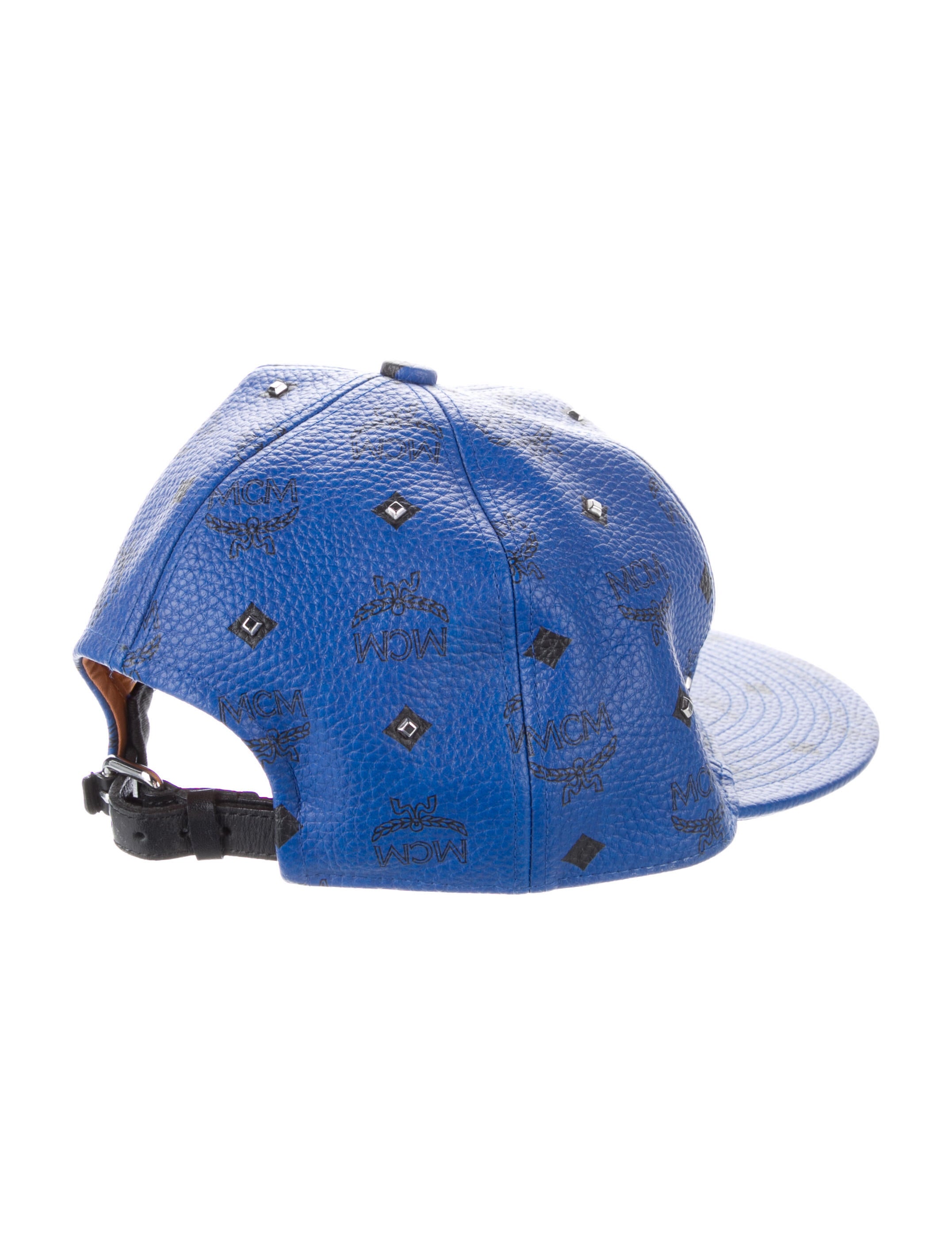 MCM Visetos Studded Hat - Blue Hats, Accessories - W3045427 | The RealReal