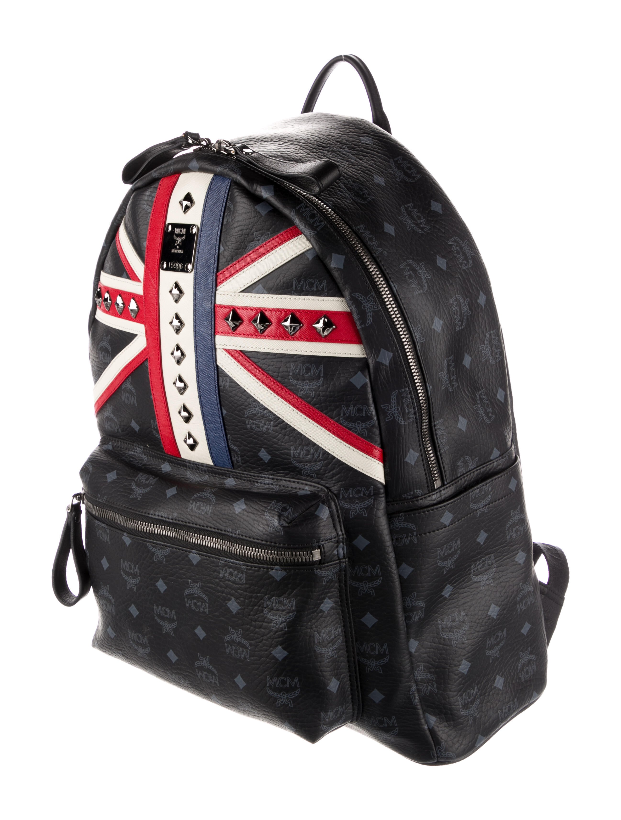 MCM Union Jack Visetos Stark Backpack - Black Backpacks, Bags ...