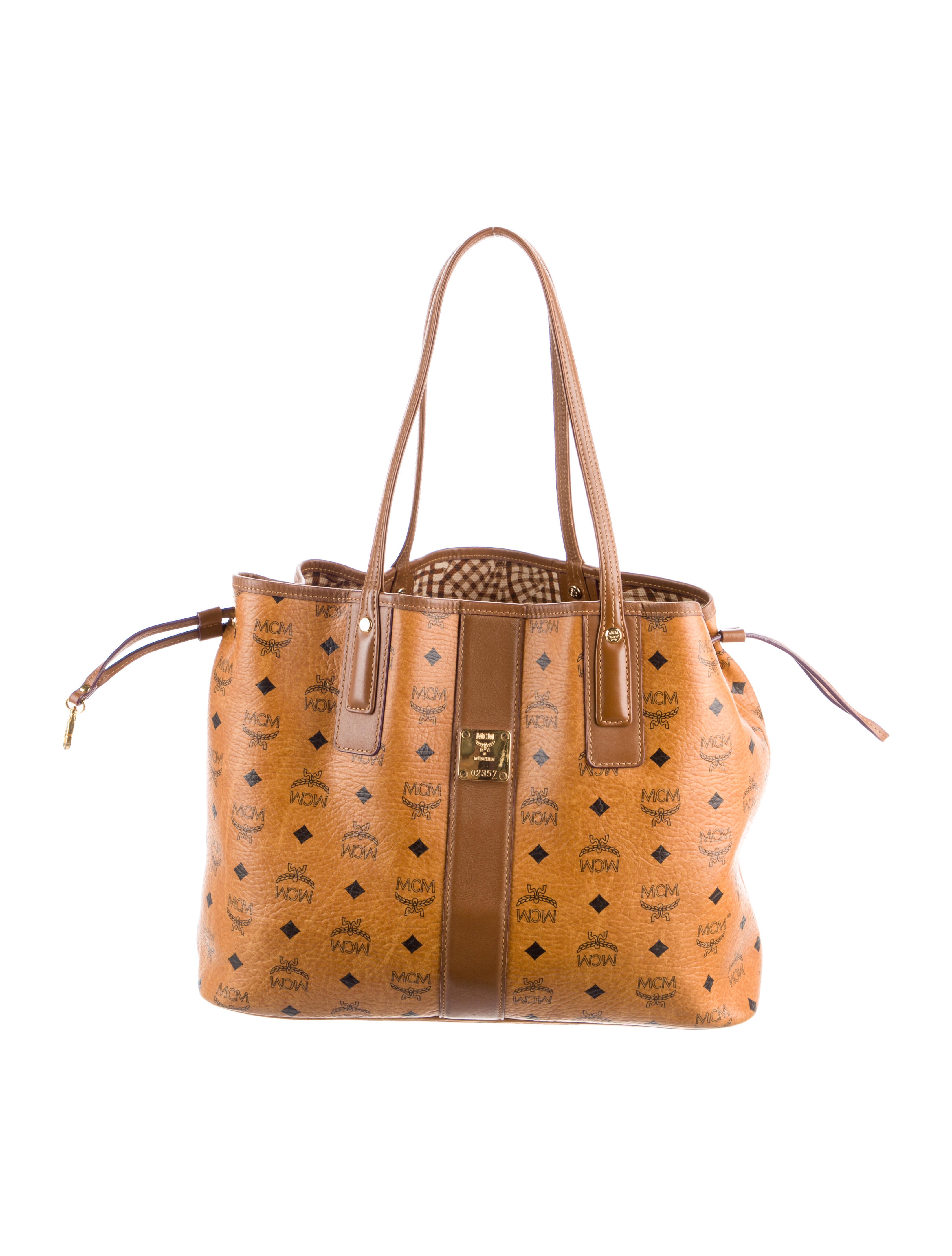 MCM Medium Visetos Reversible Liz Shopper - Brown Totes, Handbags ...