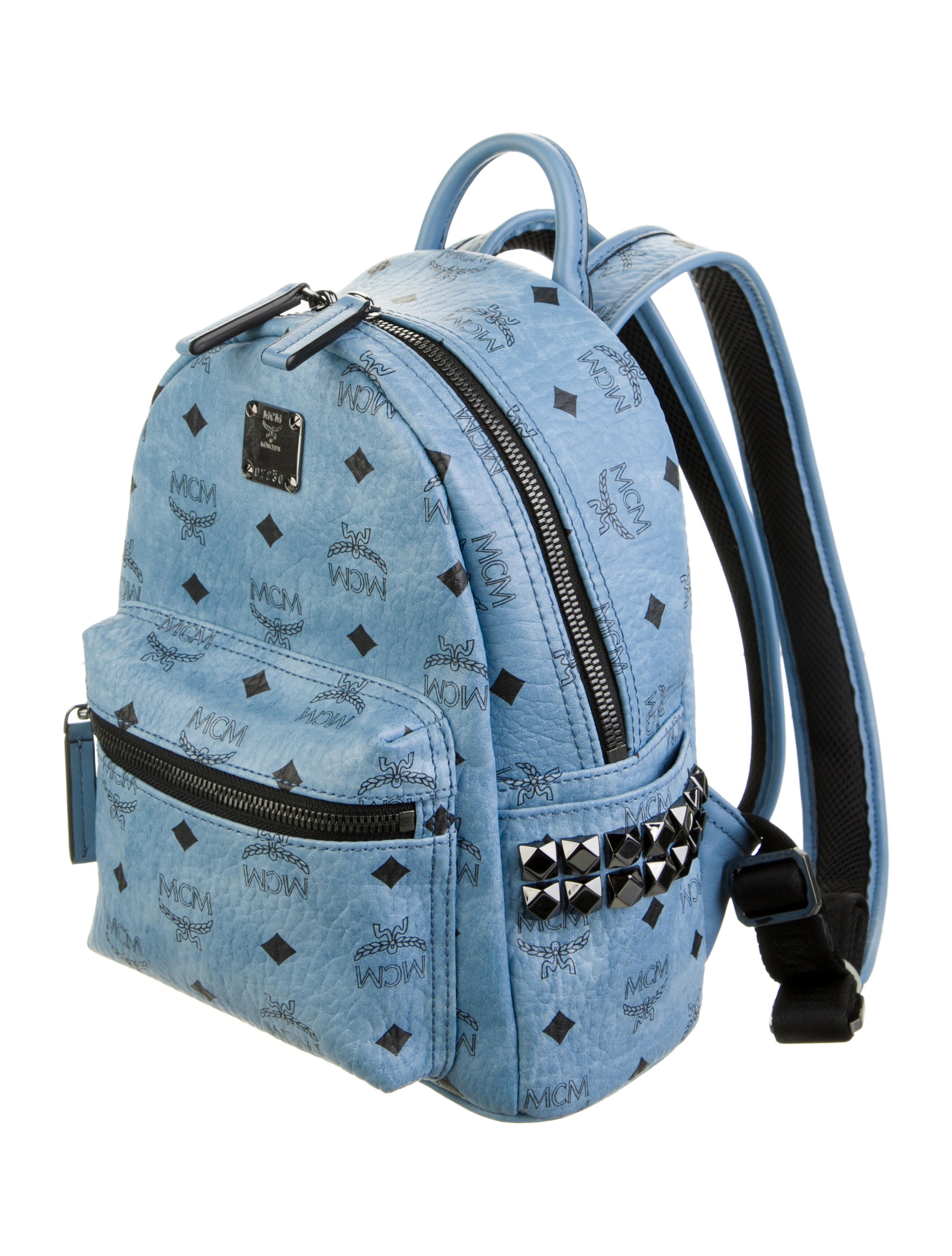 MCM Leather Top Handle Backpack - Blue Backpacks, Handbags - W3038487 ...