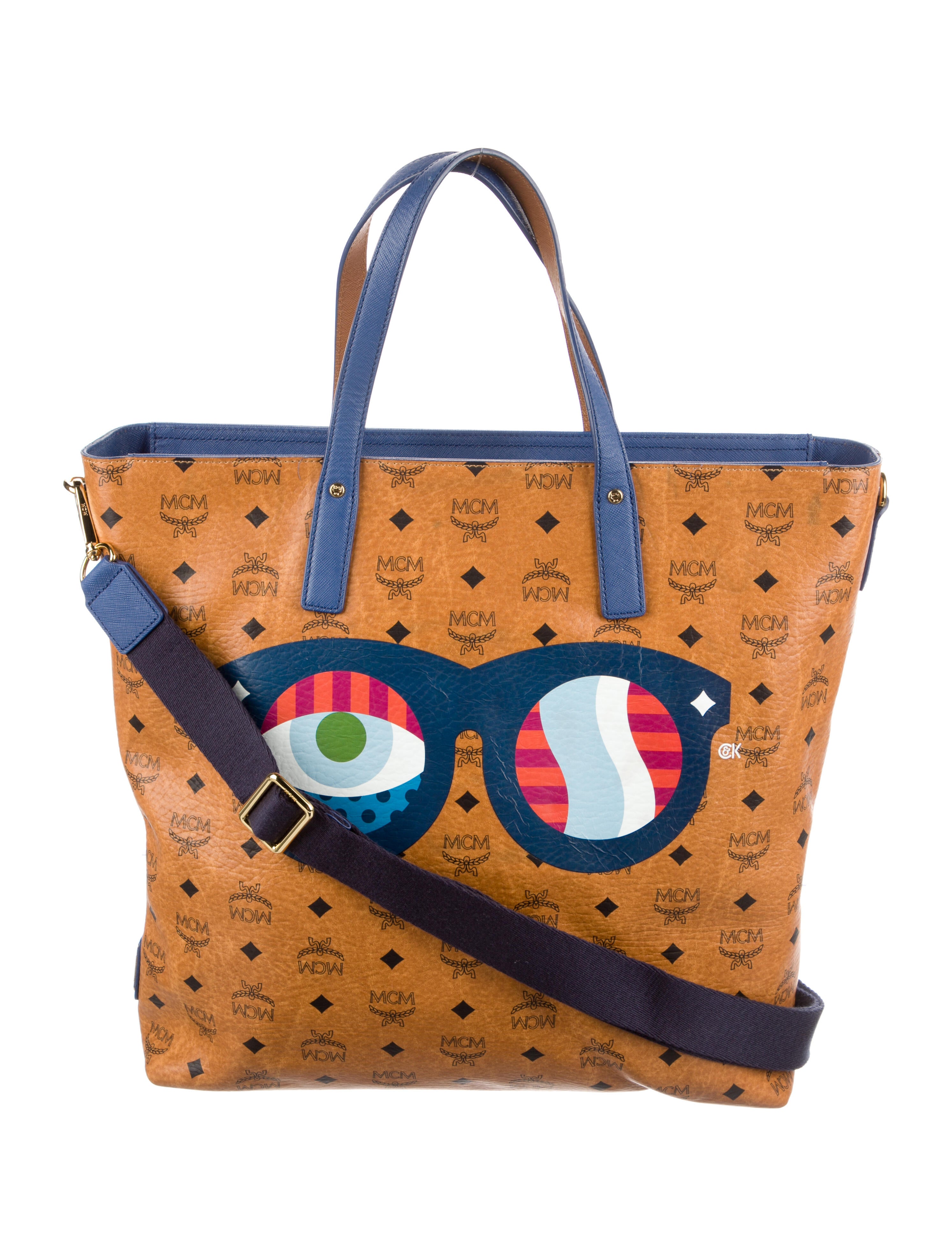 MCM Large Shopper Project Visetos Reversible Tote - Brown Totes ...