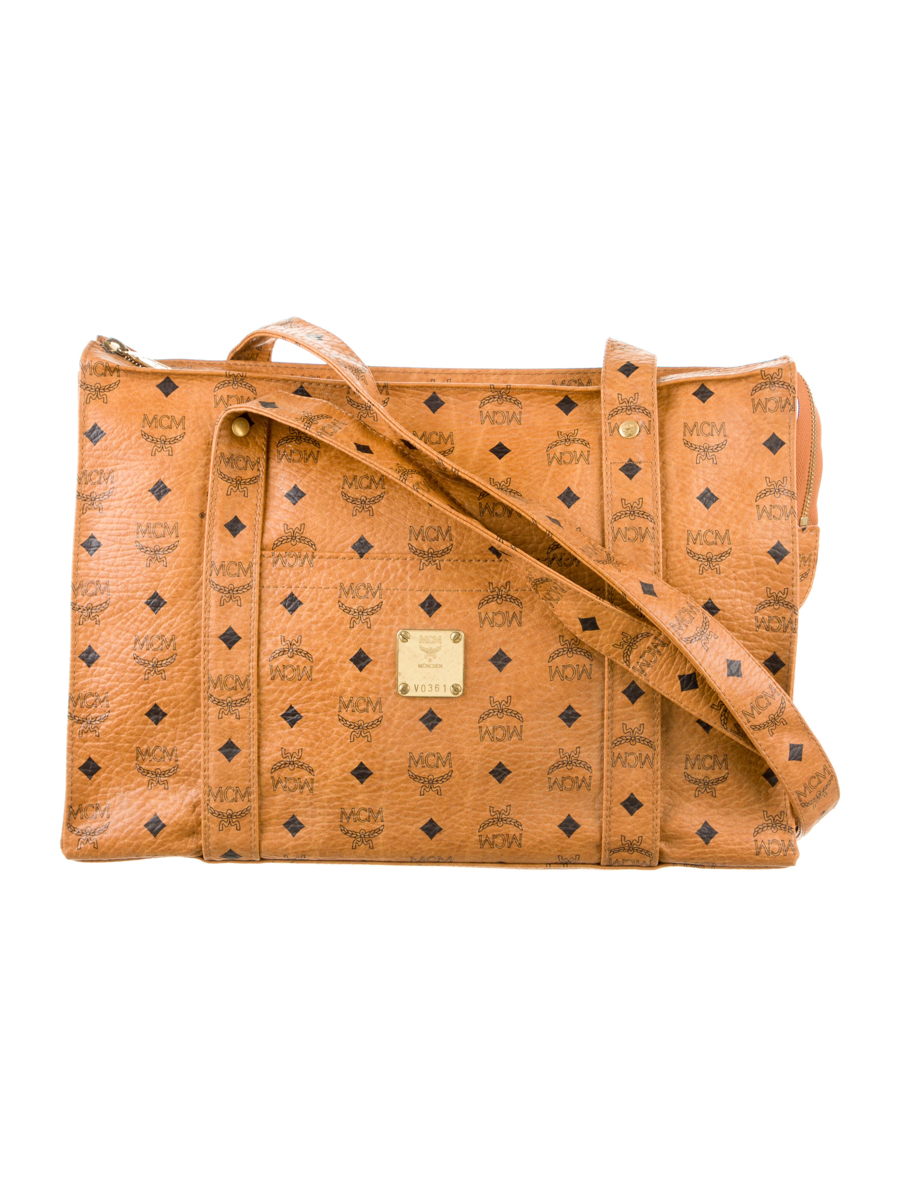 MCM Visetos Shopping Tote - Brown Totes, Handbags - W3046618 | The RealReal