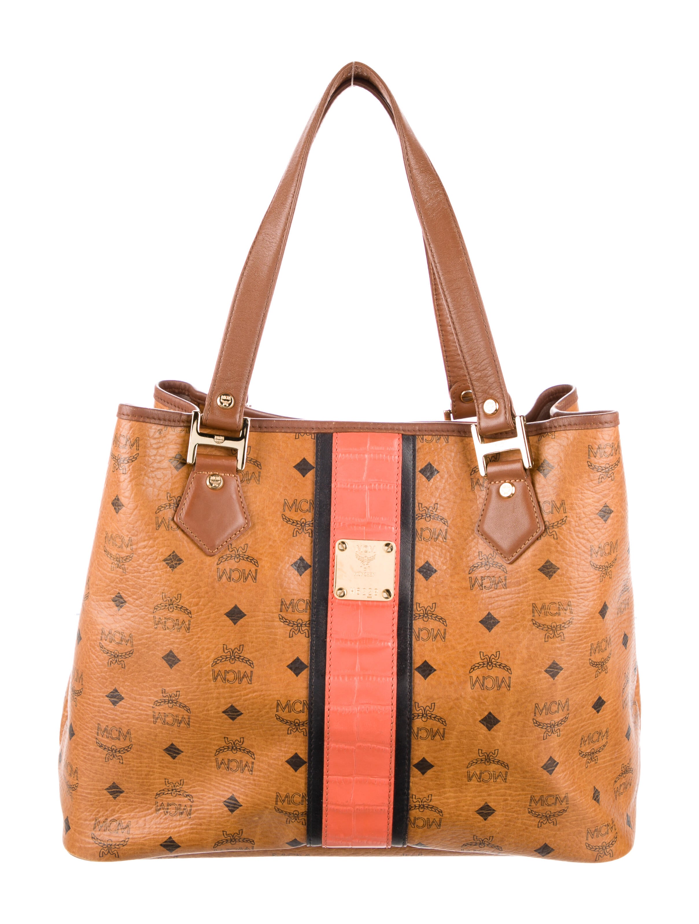 MCM Large Shopper Project Visetos Reversible Tote - Brown Totes ...