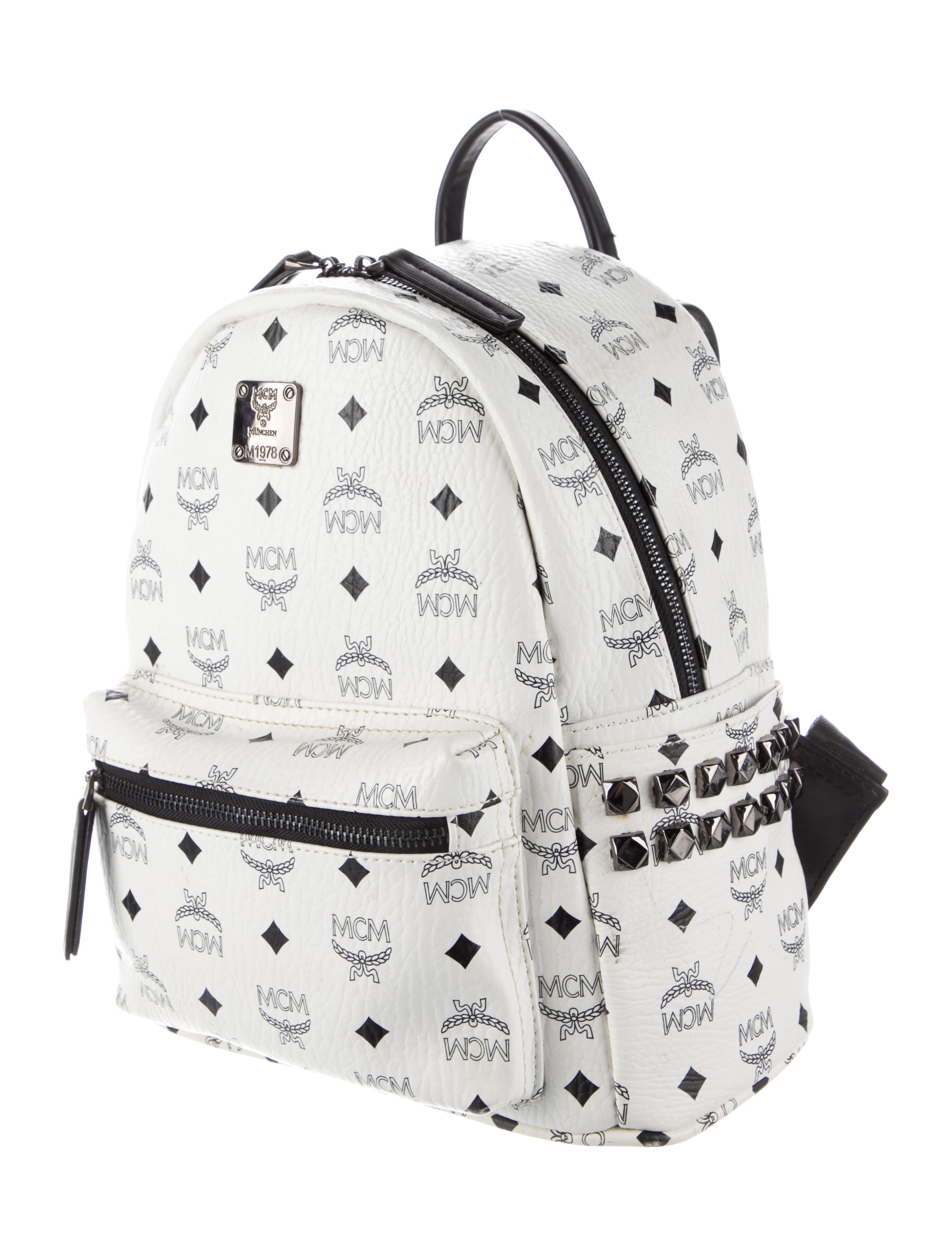 MCM Vintage Visetos Nylon Backpack - Black Backpacks, Handbags ...