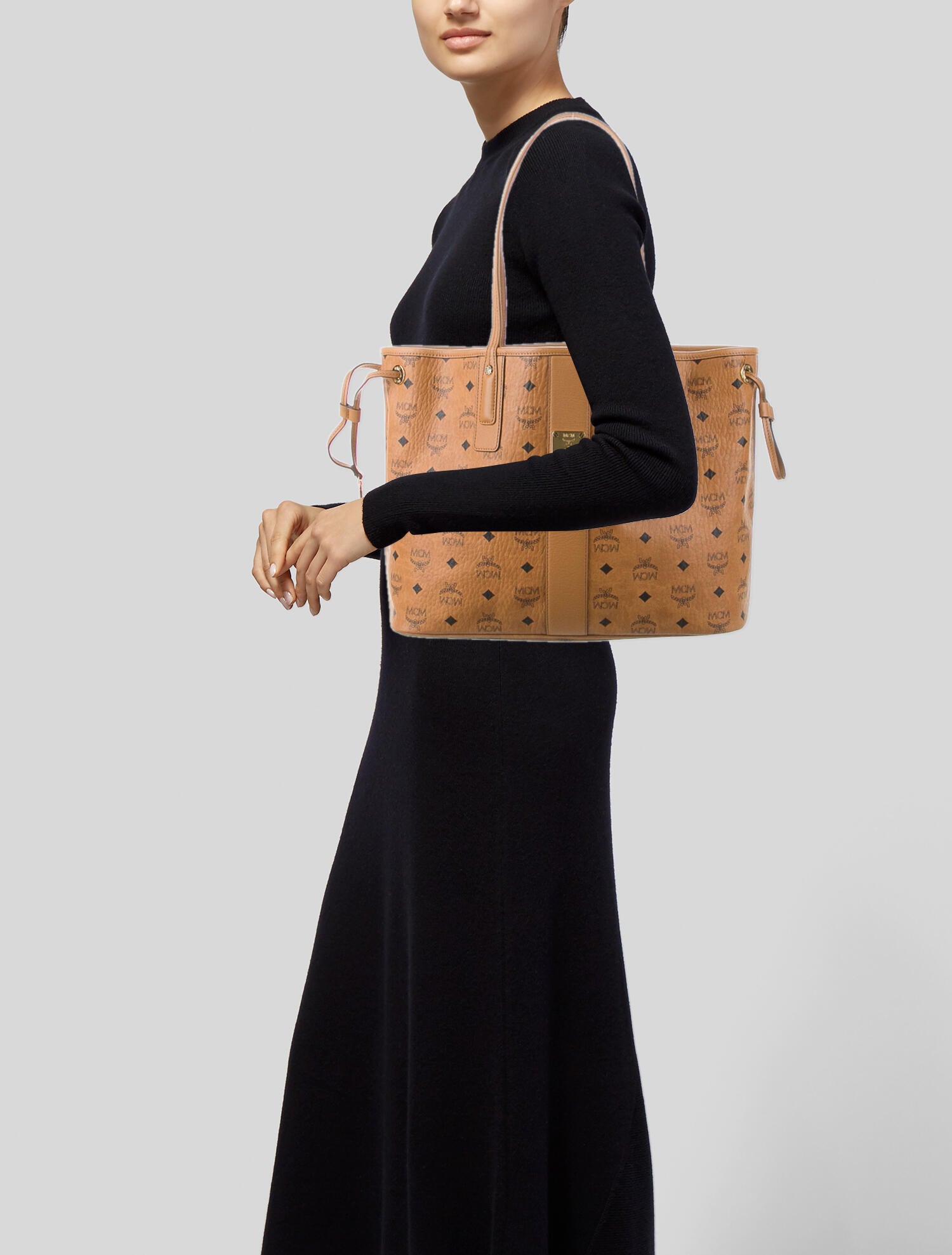 MCM Visetos Reversible Liz Tote Bag w/ Tags - Brown Totes, Handbags ...