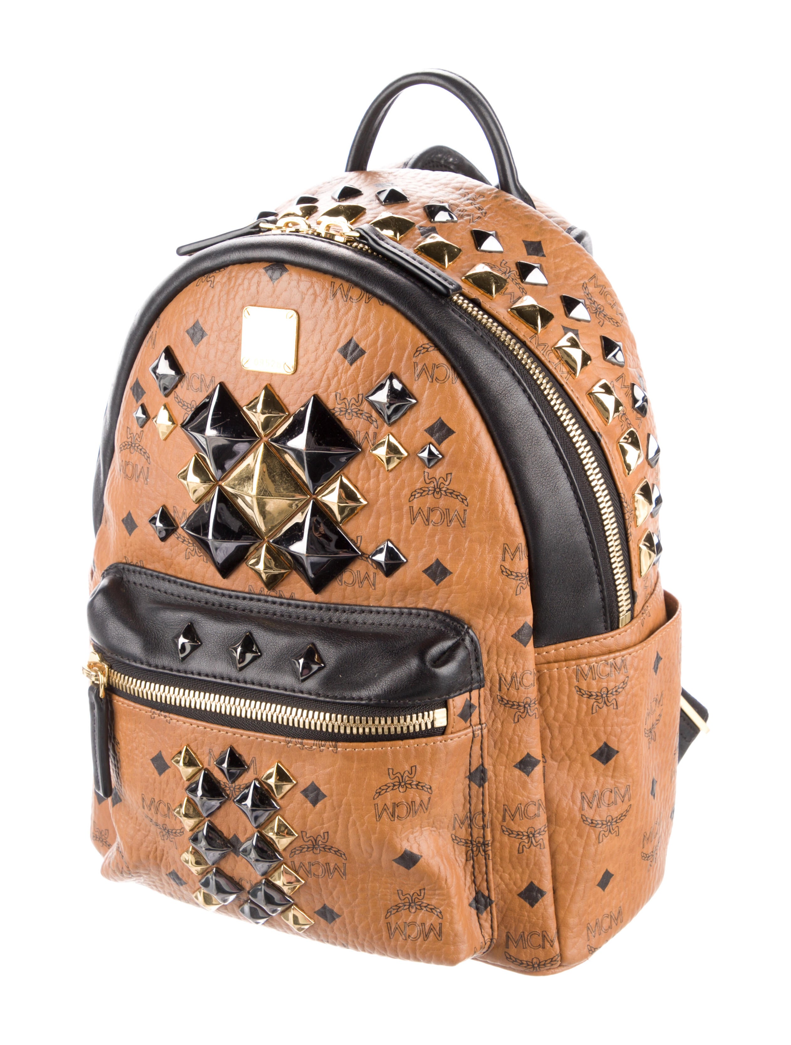 MCM Coated Canvas Visetos Studded Backpack - Backpacks, Handbags | The ...