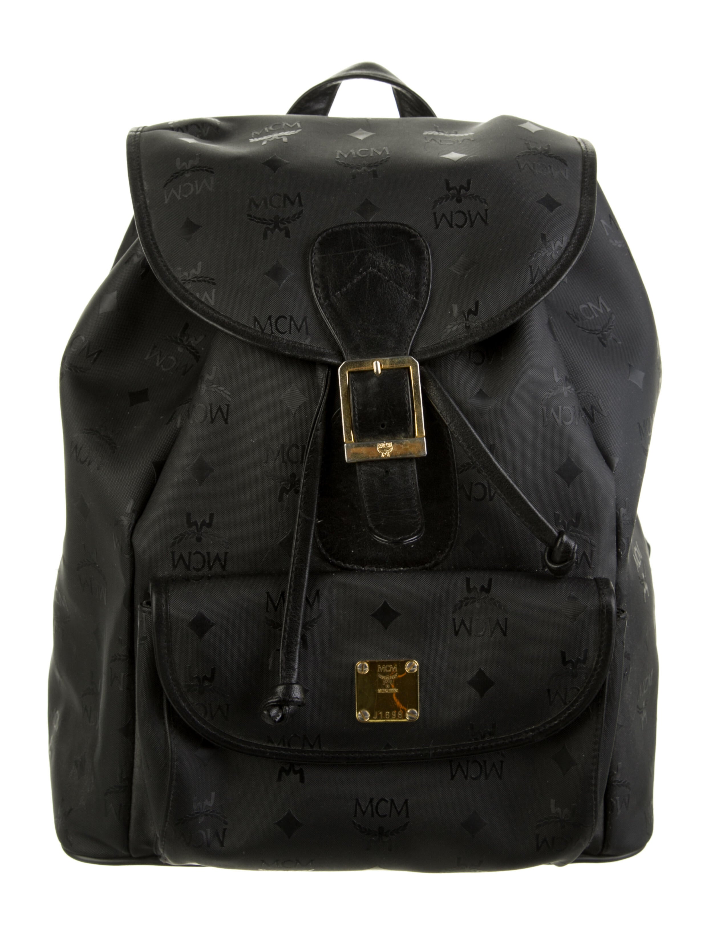 MCM Vintage Visetos Nylon Backpack - Black Backpacks, Handbags ...