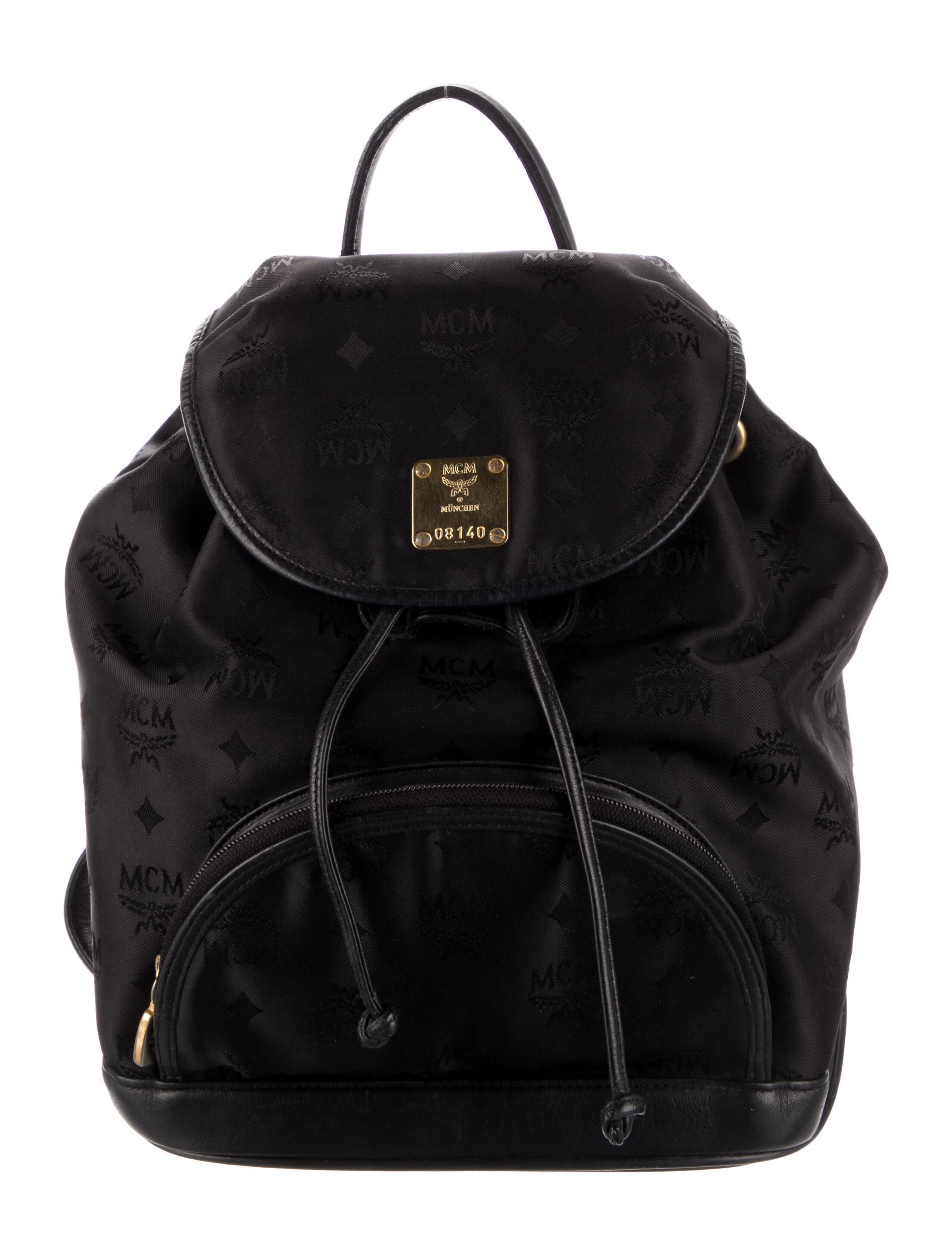 MCM Logo Nylon Backpack - Black Backpacks, Handbags - W3047628 | The ...