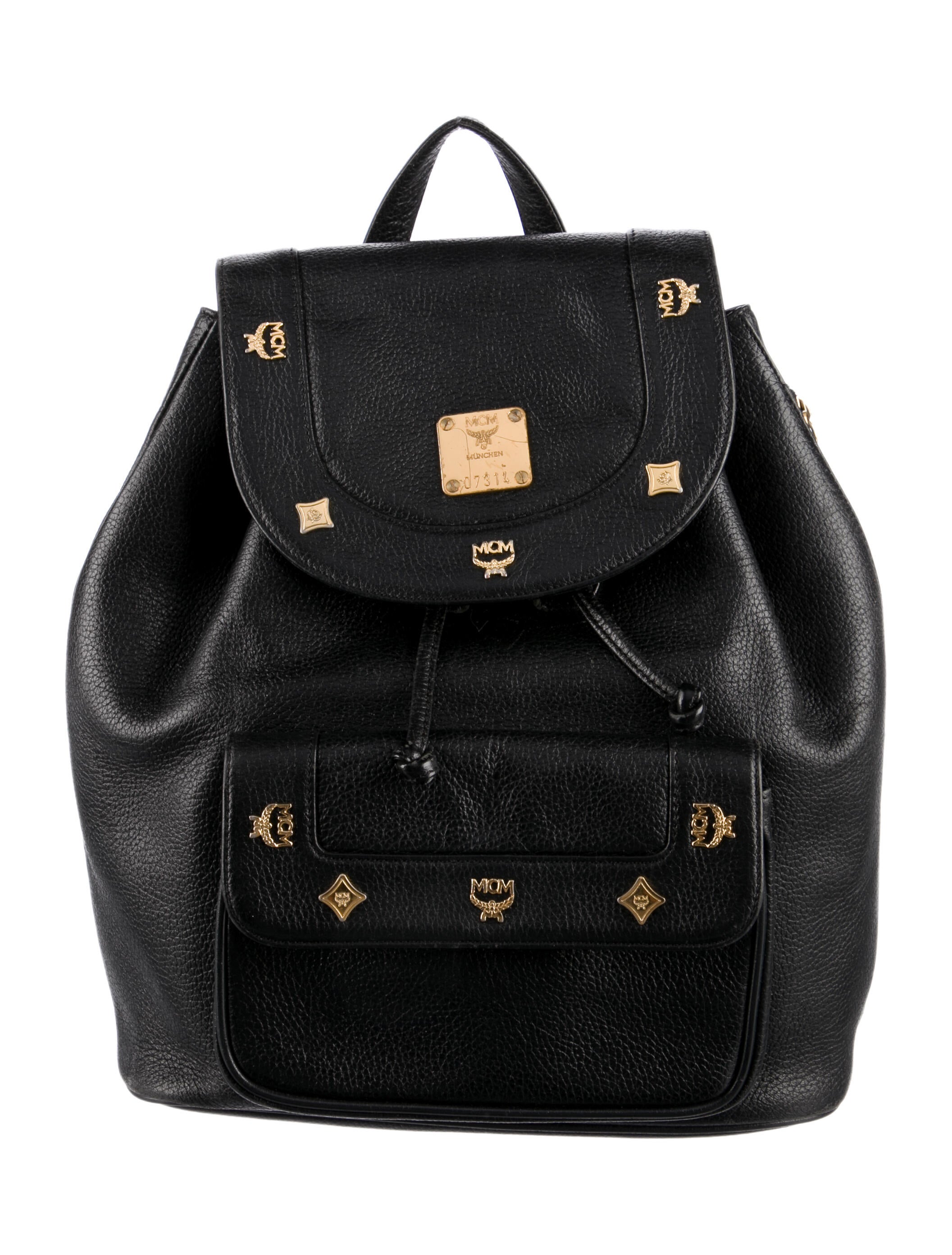 MCM Studded Visetos Backpack - Black Backpacks, Handbags - W3024128 ...