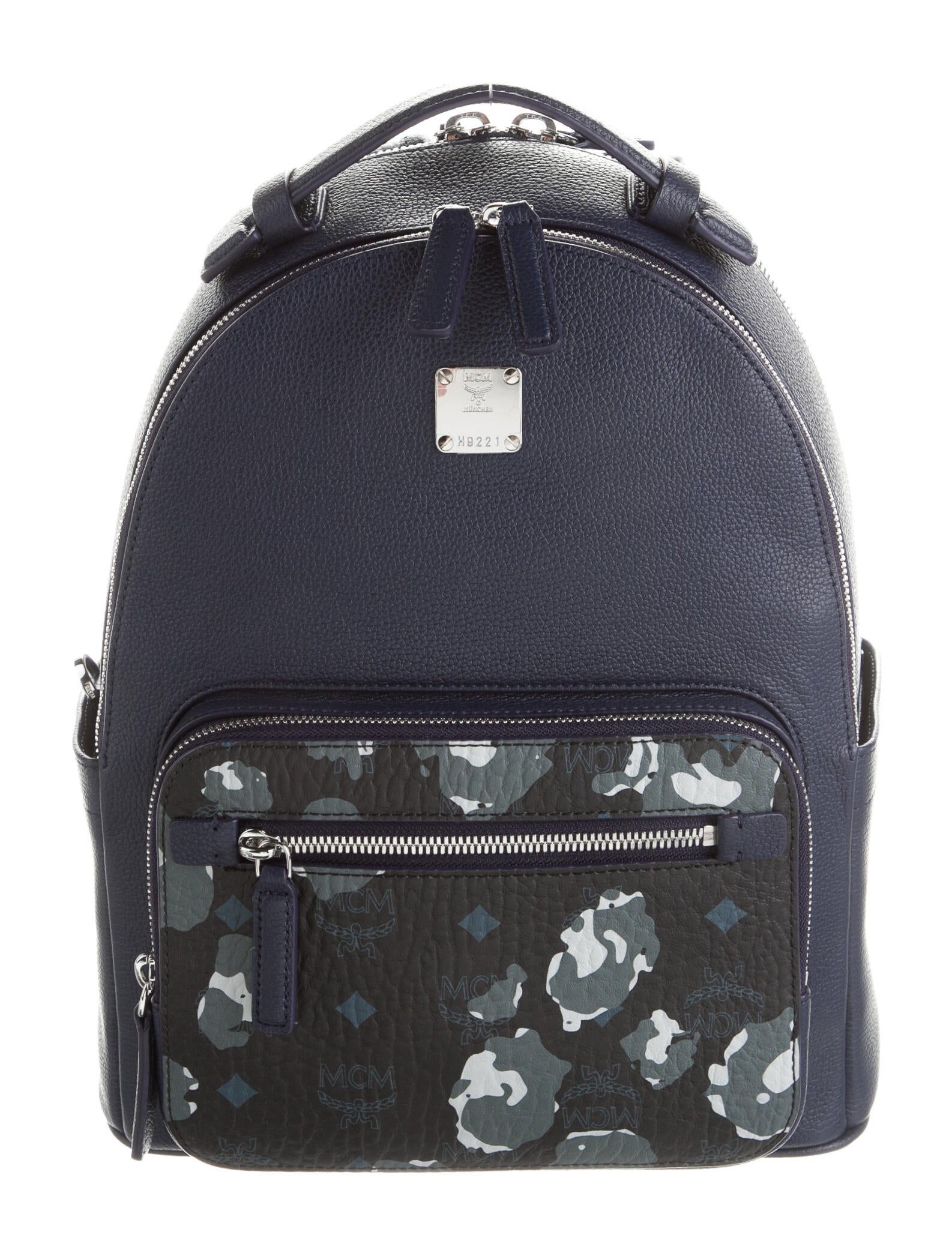 MCM Leather Backpack w/ Tags - Blue Backpacks, Handbags - W3047927 ...