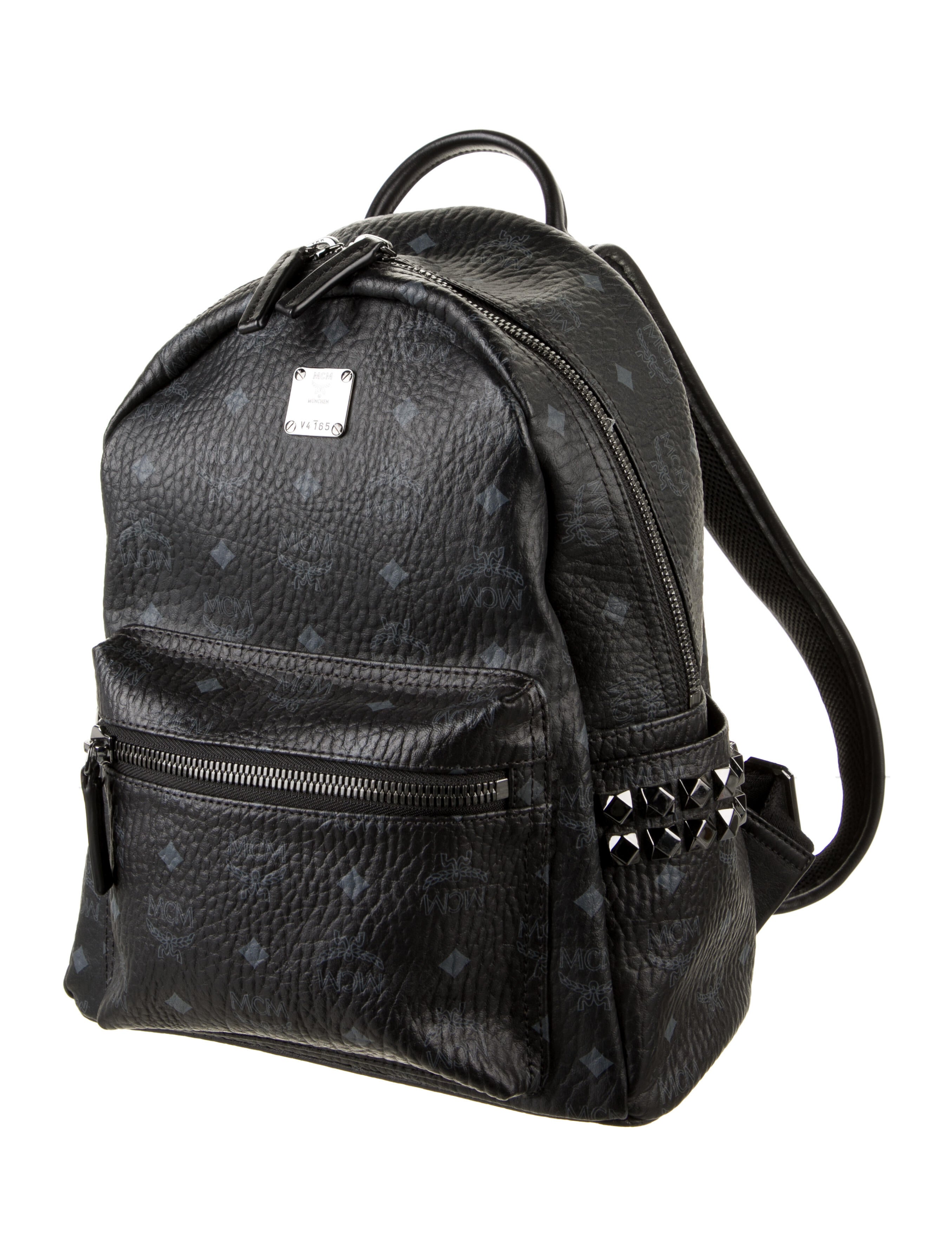 MCM Mini Studded Stark Backpack - Black Backpacks, Handbags - W3022415 ...