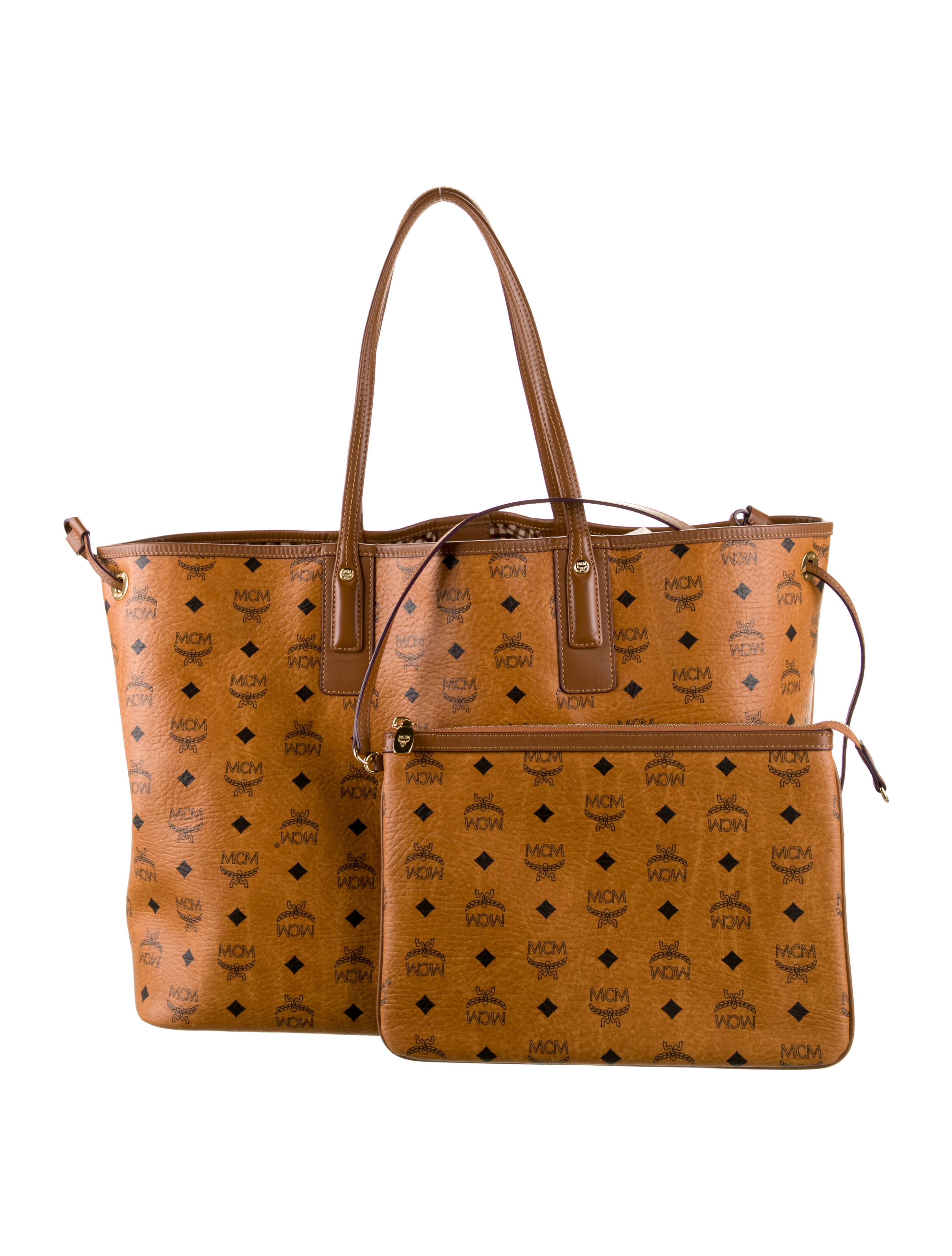 MCM Visetos Reversible Liz Tote - Brown Totes, Handbags - W3048687 ...