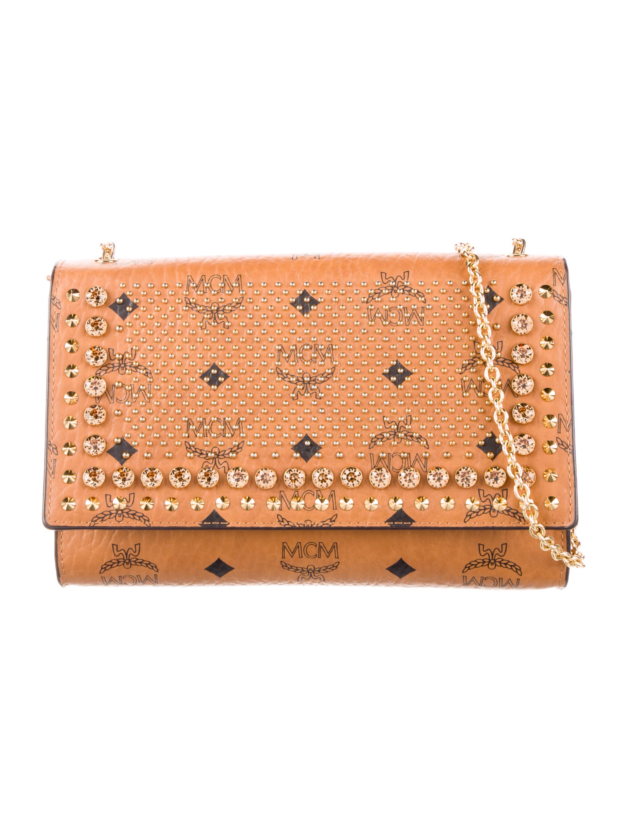 MCM Monogram Round Crossbody Bag - Brown Crossbody Bags, Handbags ...