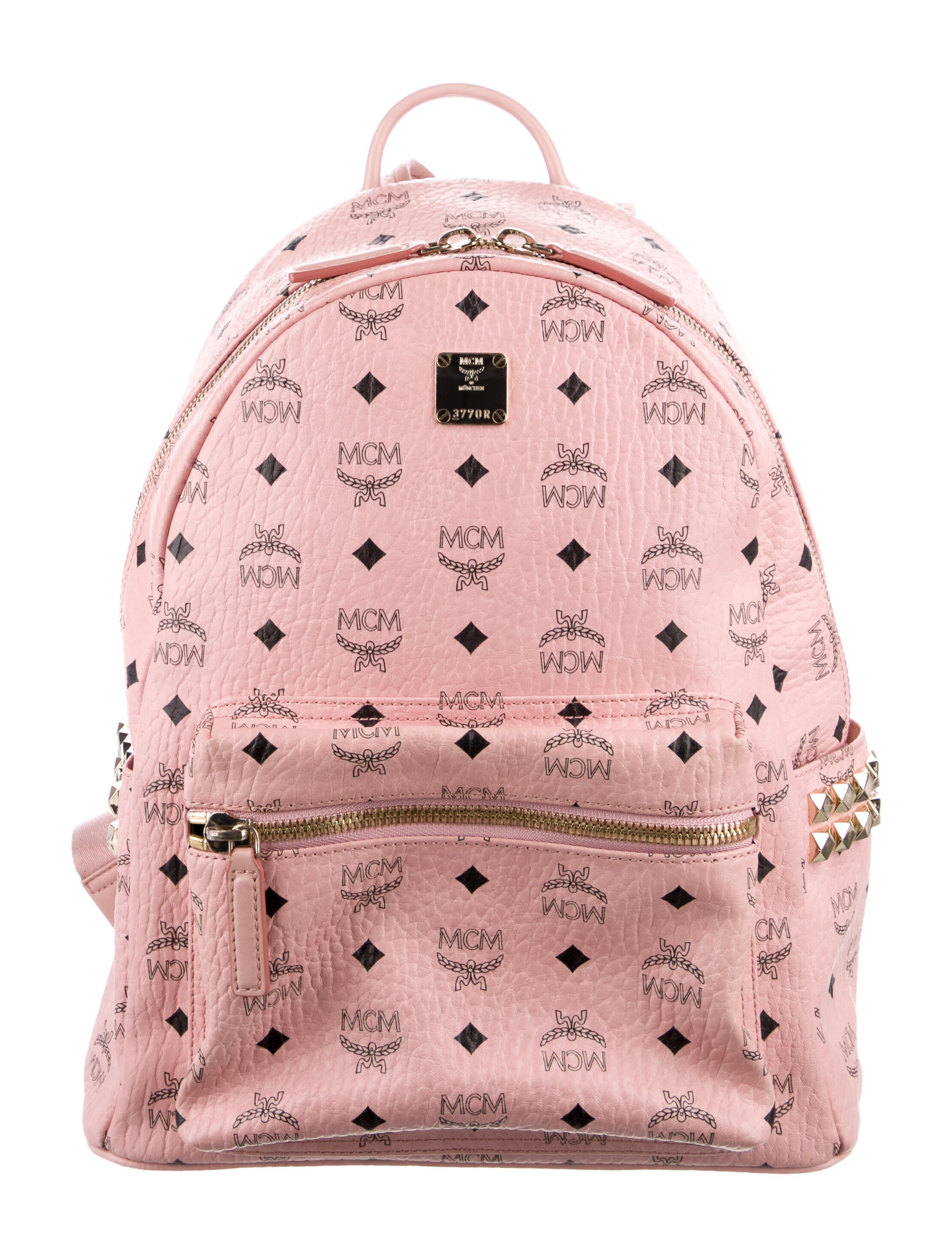 MCM Stark Backpack in Visetos - Pink Backpacks, Handbags - W3048886 ...