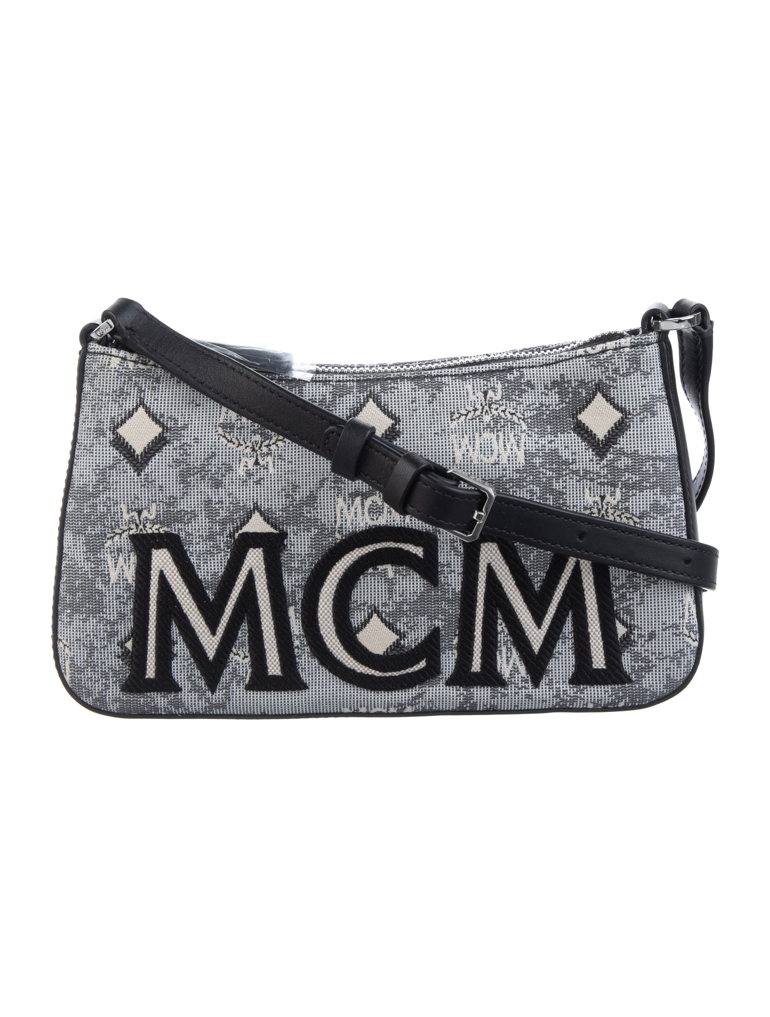 MCM Mini Visetos Portuna Bag w/Tags - Blue Crossbody Bags, Handbags ...