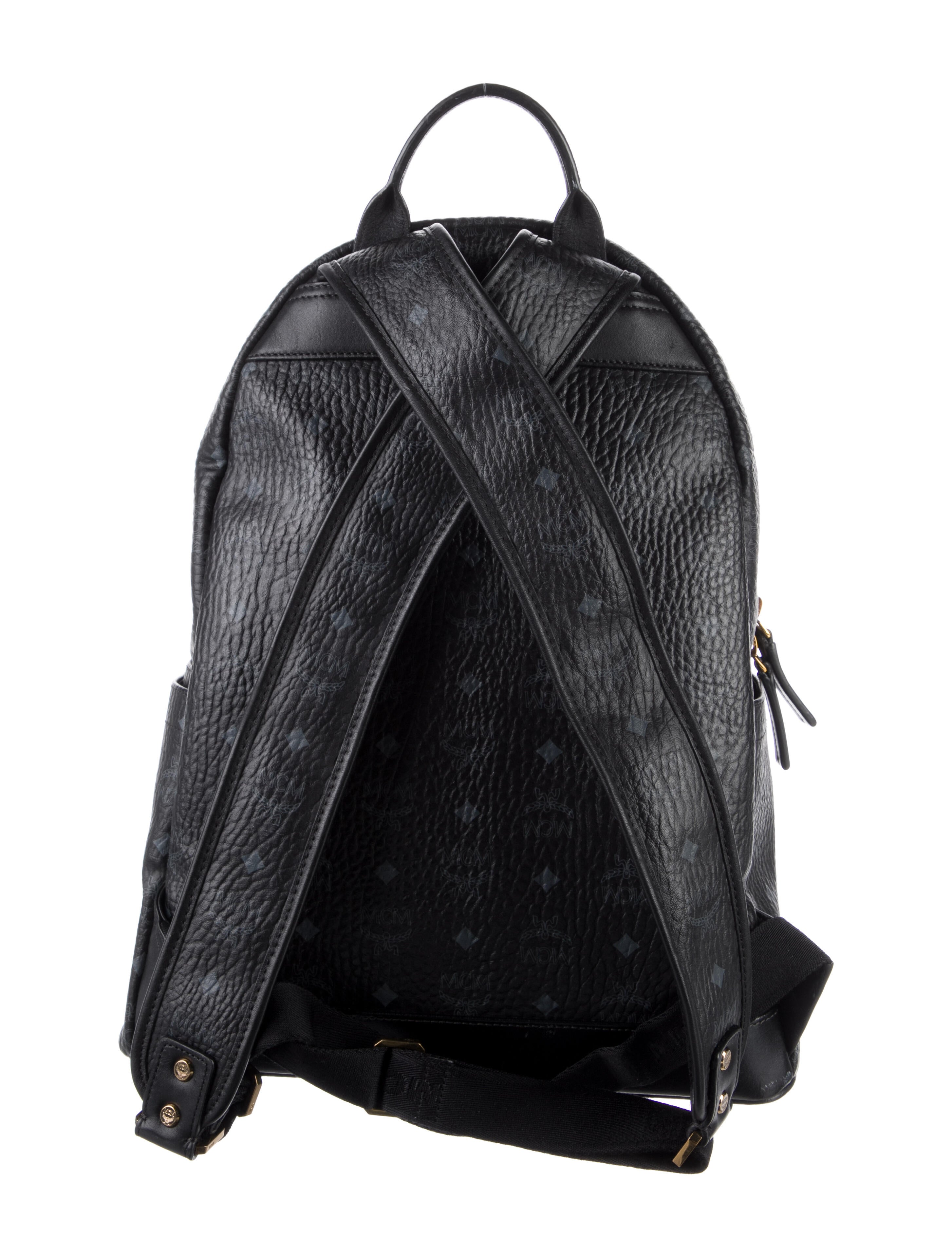 MCM Visetos Stud-Embellished Backpack - Black Backpacks, Bags ...