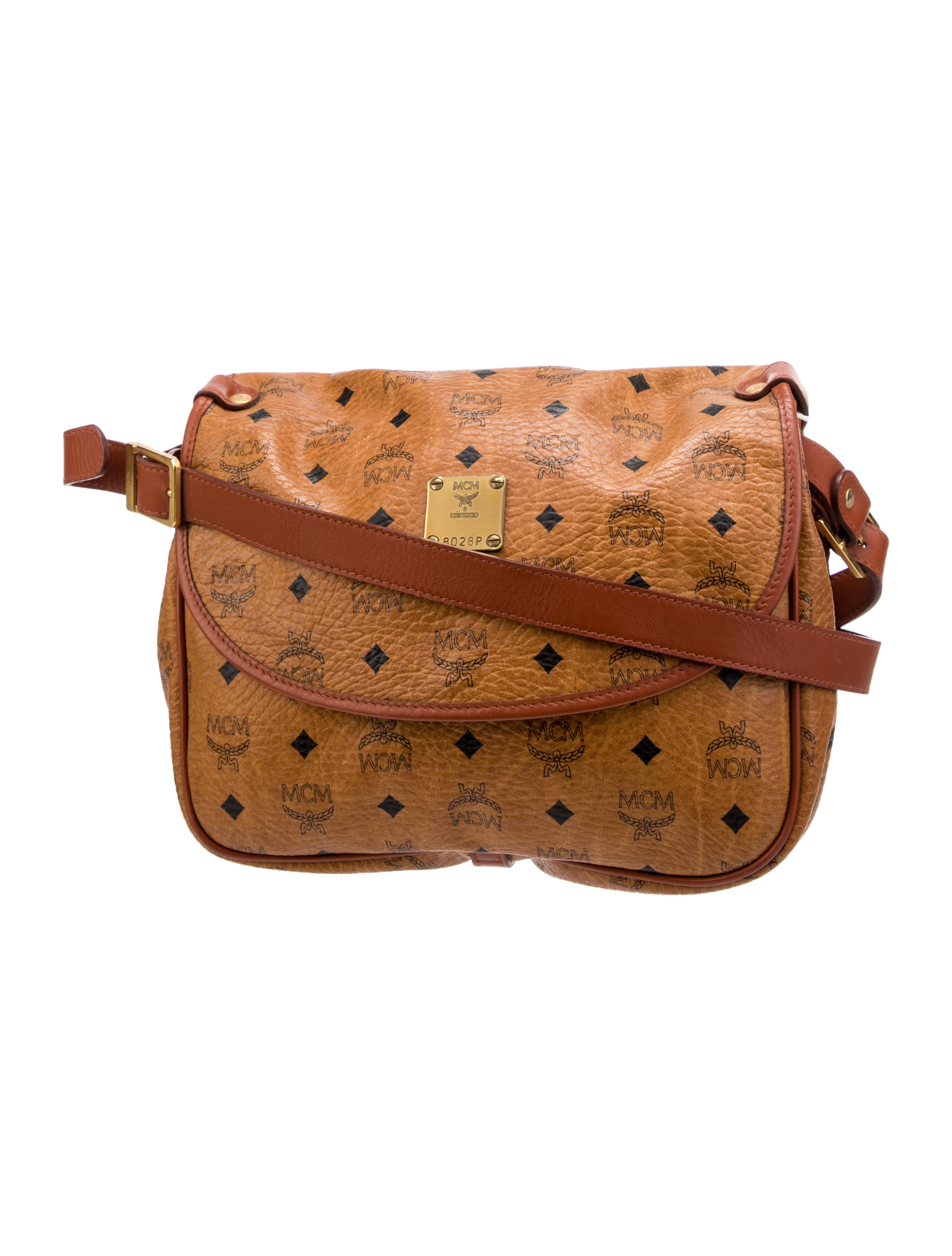 MCM Visetos Crossbody - Brown Crossbody Bags, Handbags - W3051413 | The ...
