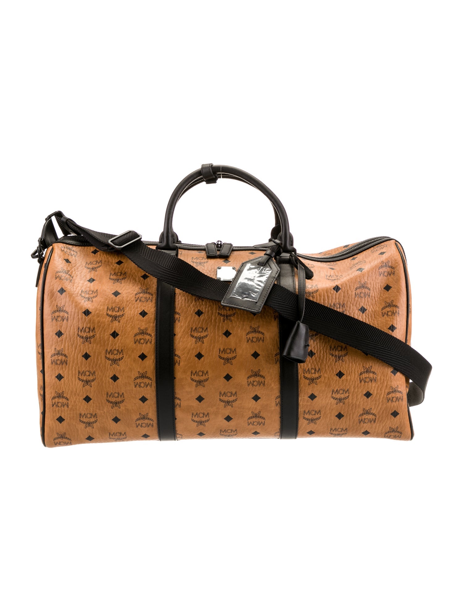 MCM Coated Canvas Leather Trimmed Travel Bag - Brown Luggage and Travel ...