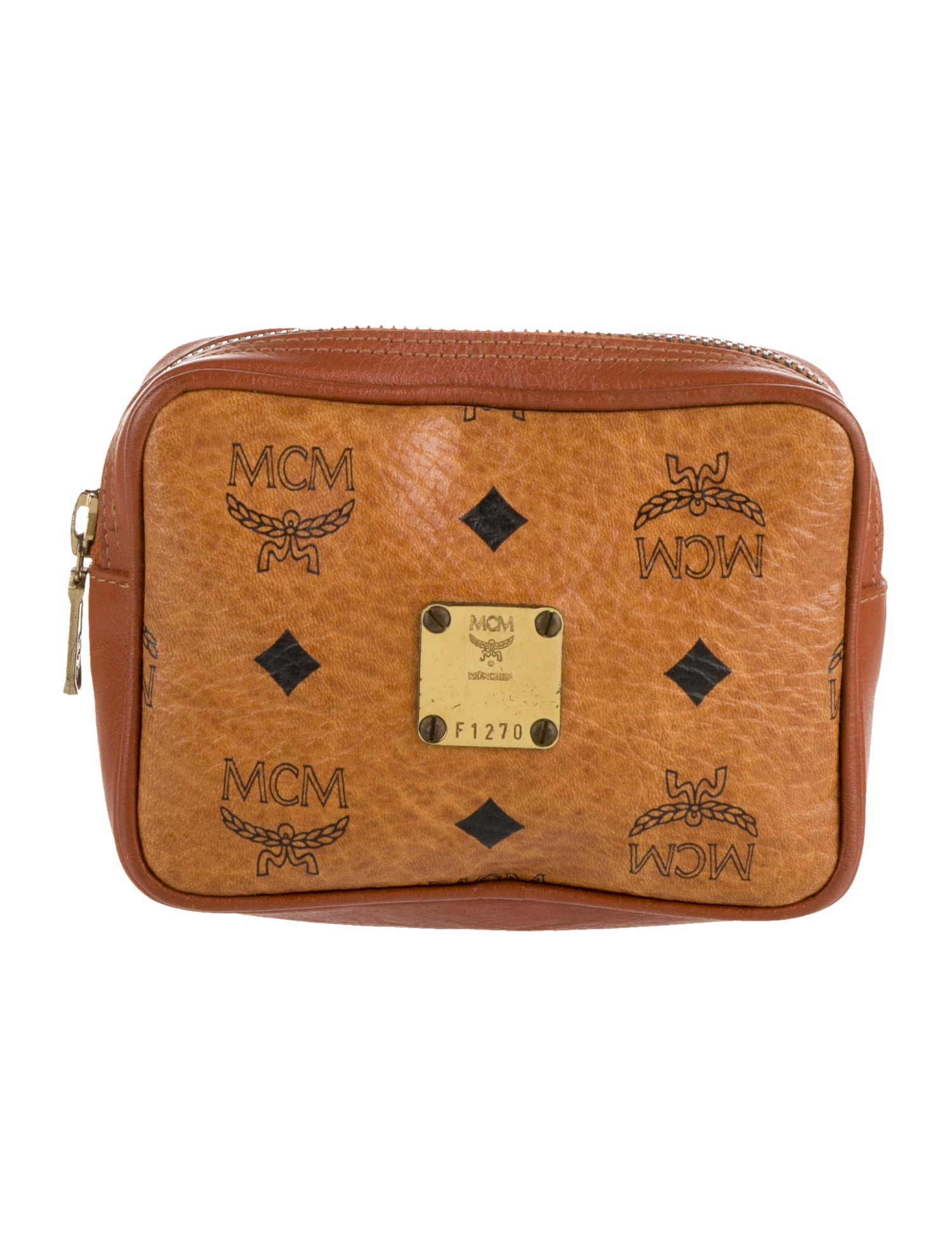 MCM Visetos Pouch - Brown Clutches, Handbags - W3052217 | The RealReal