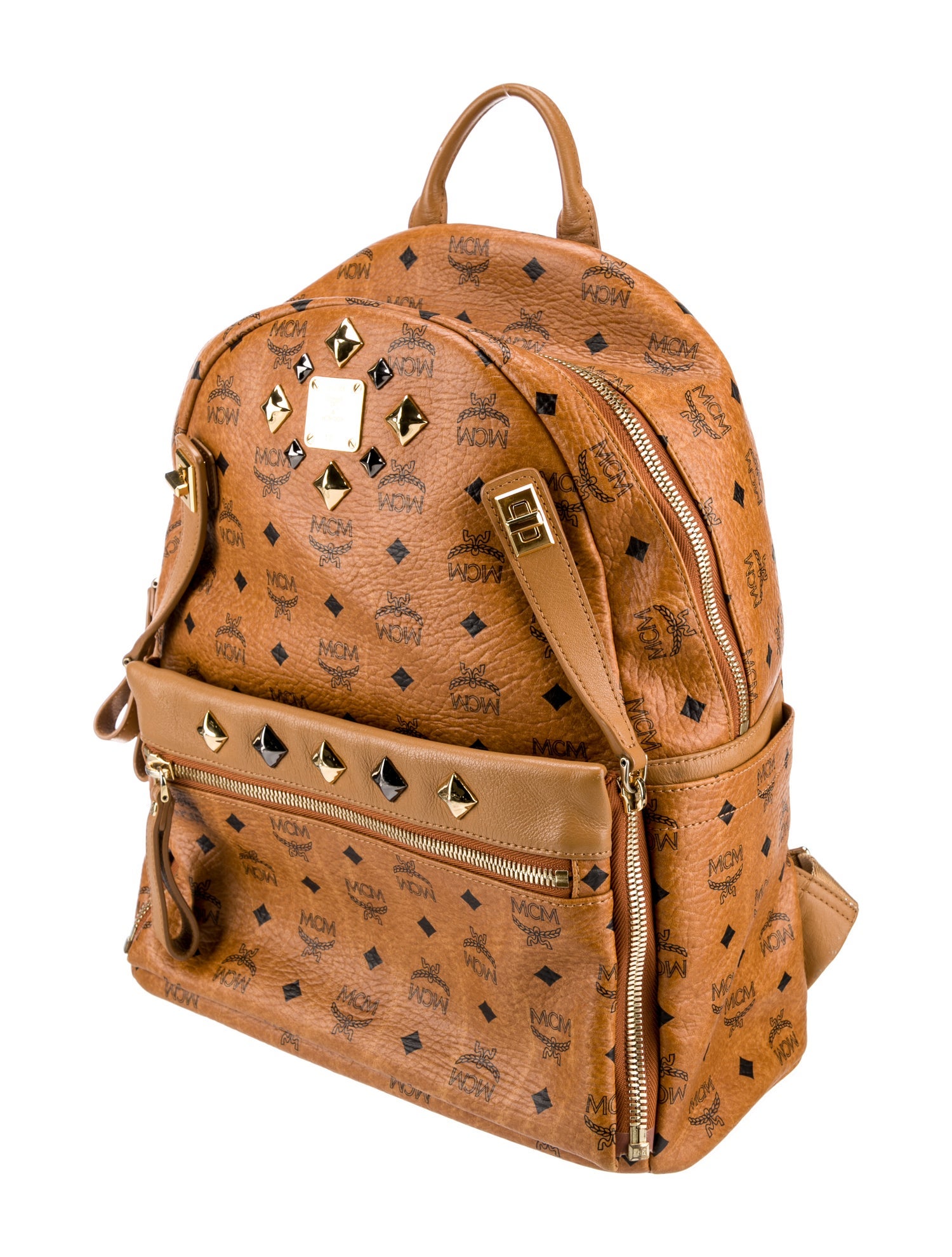 MCM Dual Stark Visetos Studded Backpack - Backpacks, Handbags | The ...