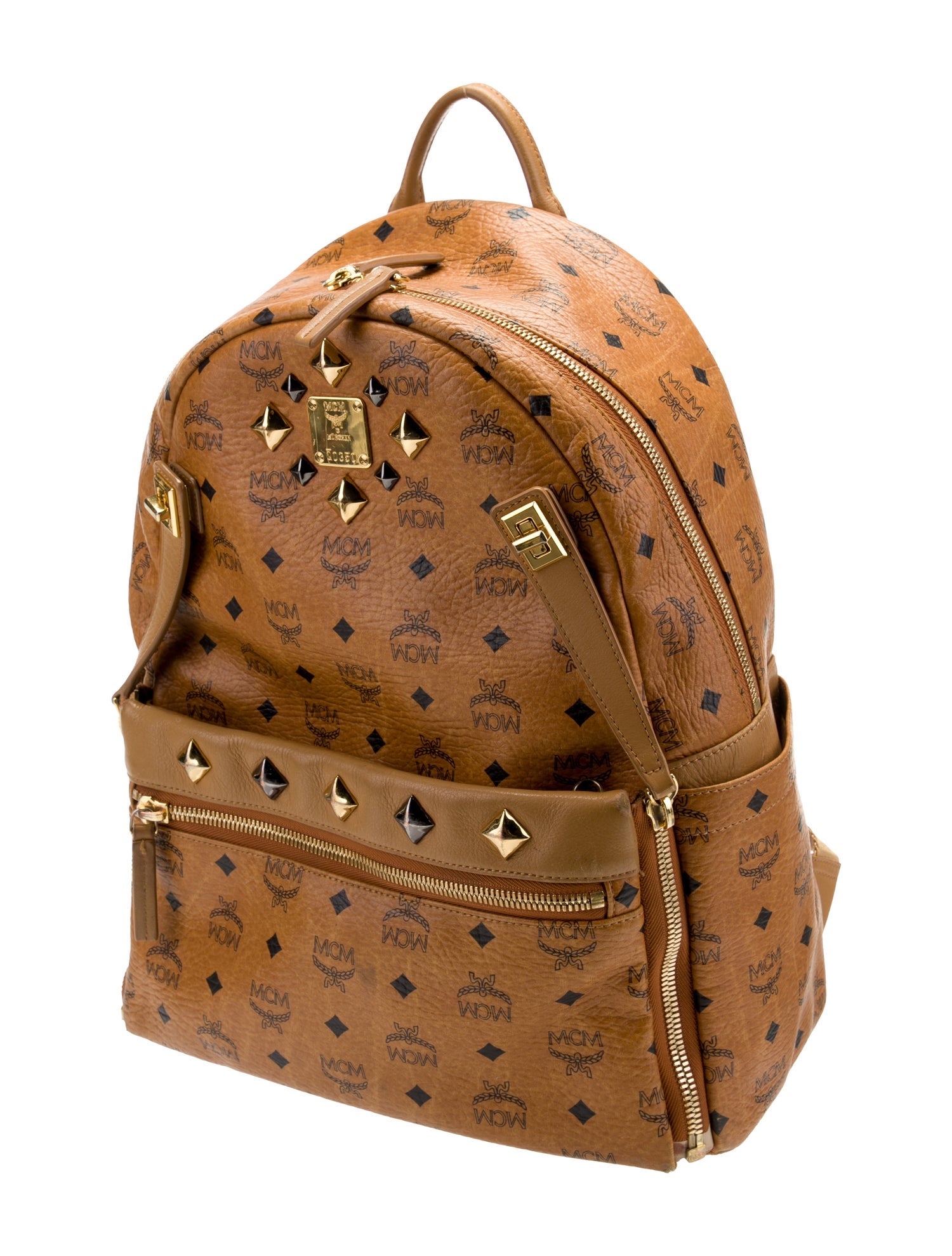 MCM Monogram Leather Backpack - Brown Backpacks, Handbags - W3052779 ...