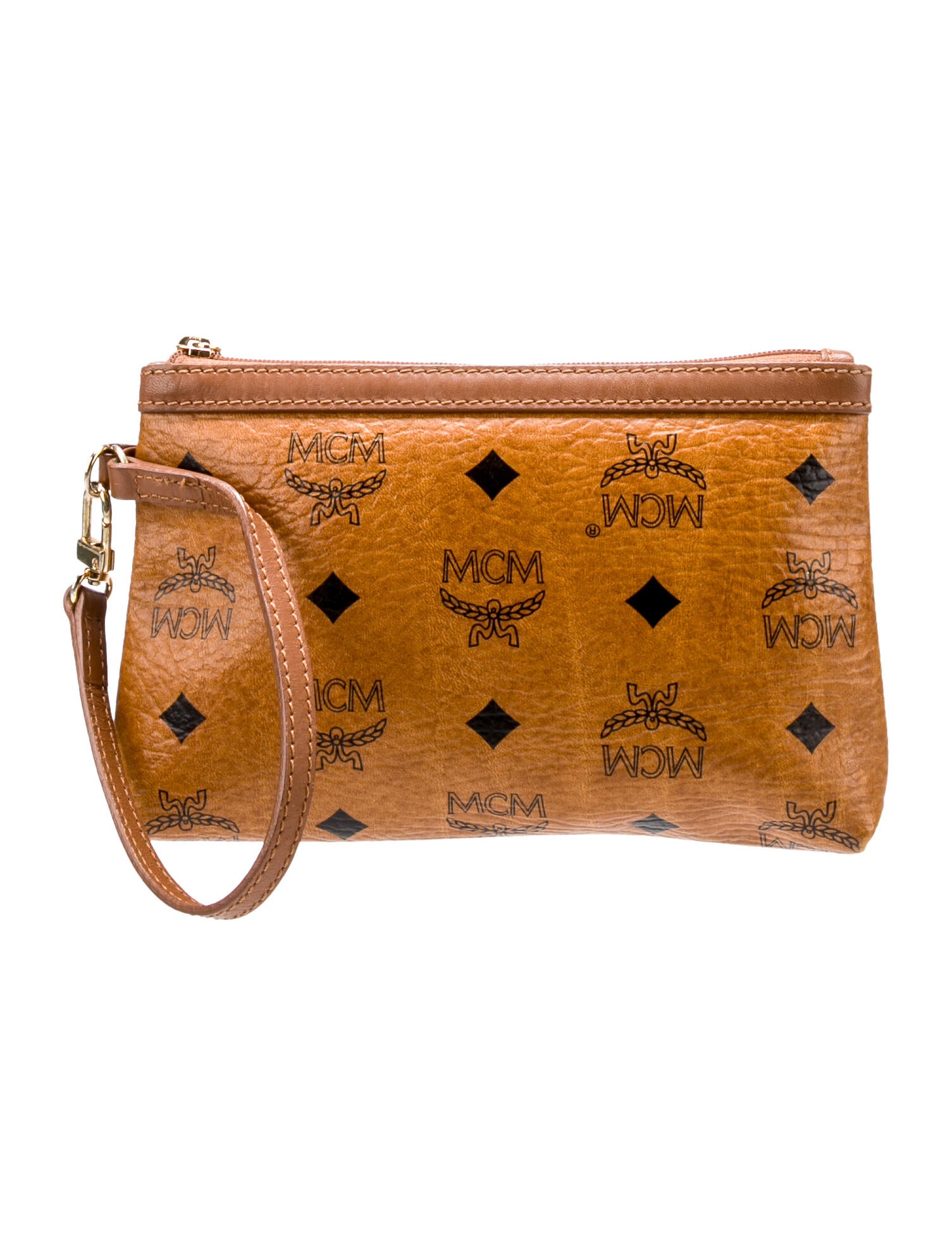 MCM Visetos Wristlet - Brown Clutches, Handbags - W3053461 | The RealReal