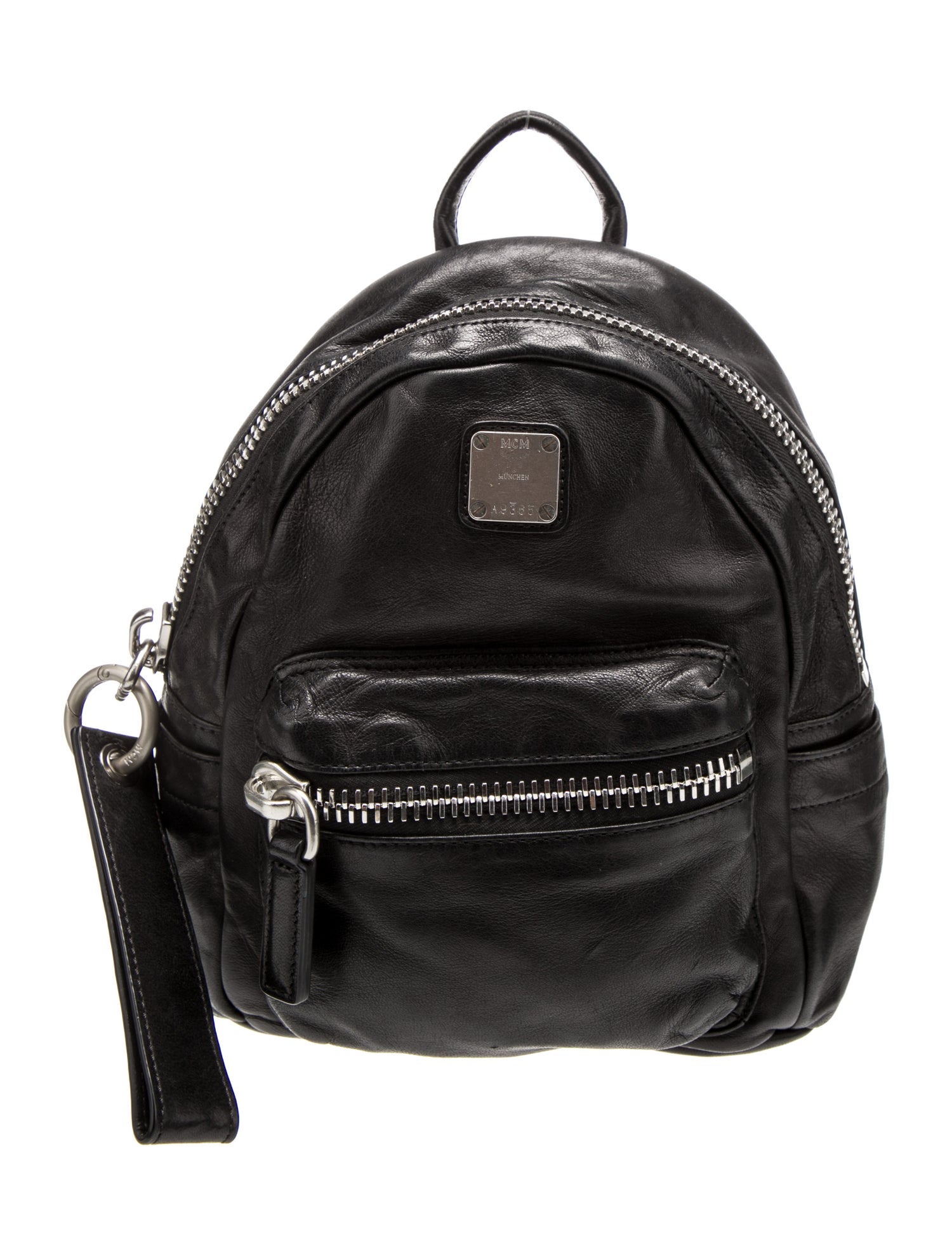 MCM Leather Backpack - Black Backpacks, Handbags - W3053689 | The RealReal