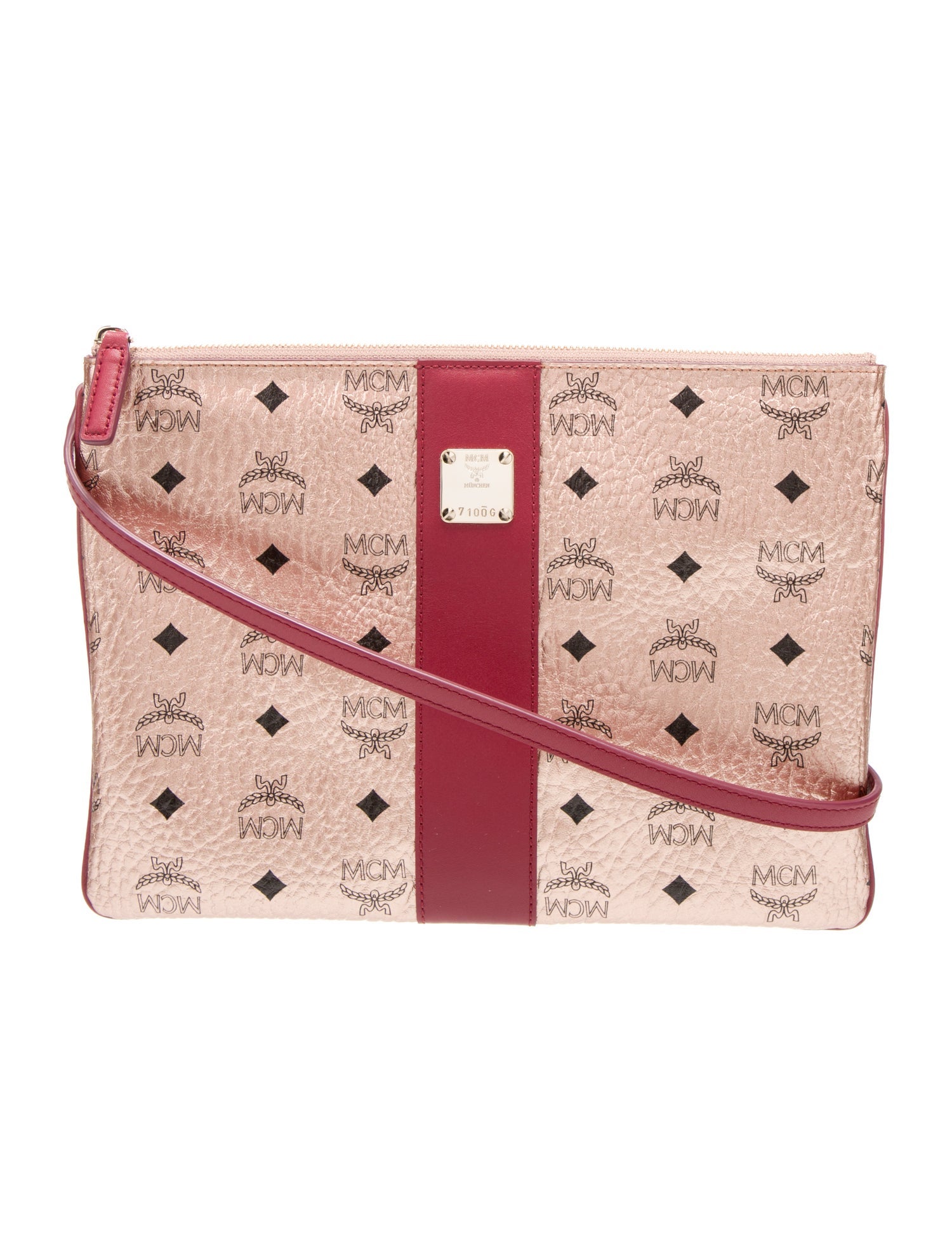 MCM Visetos Clutch - Gold Clutches, Handbags - W3054062 | The RealReal