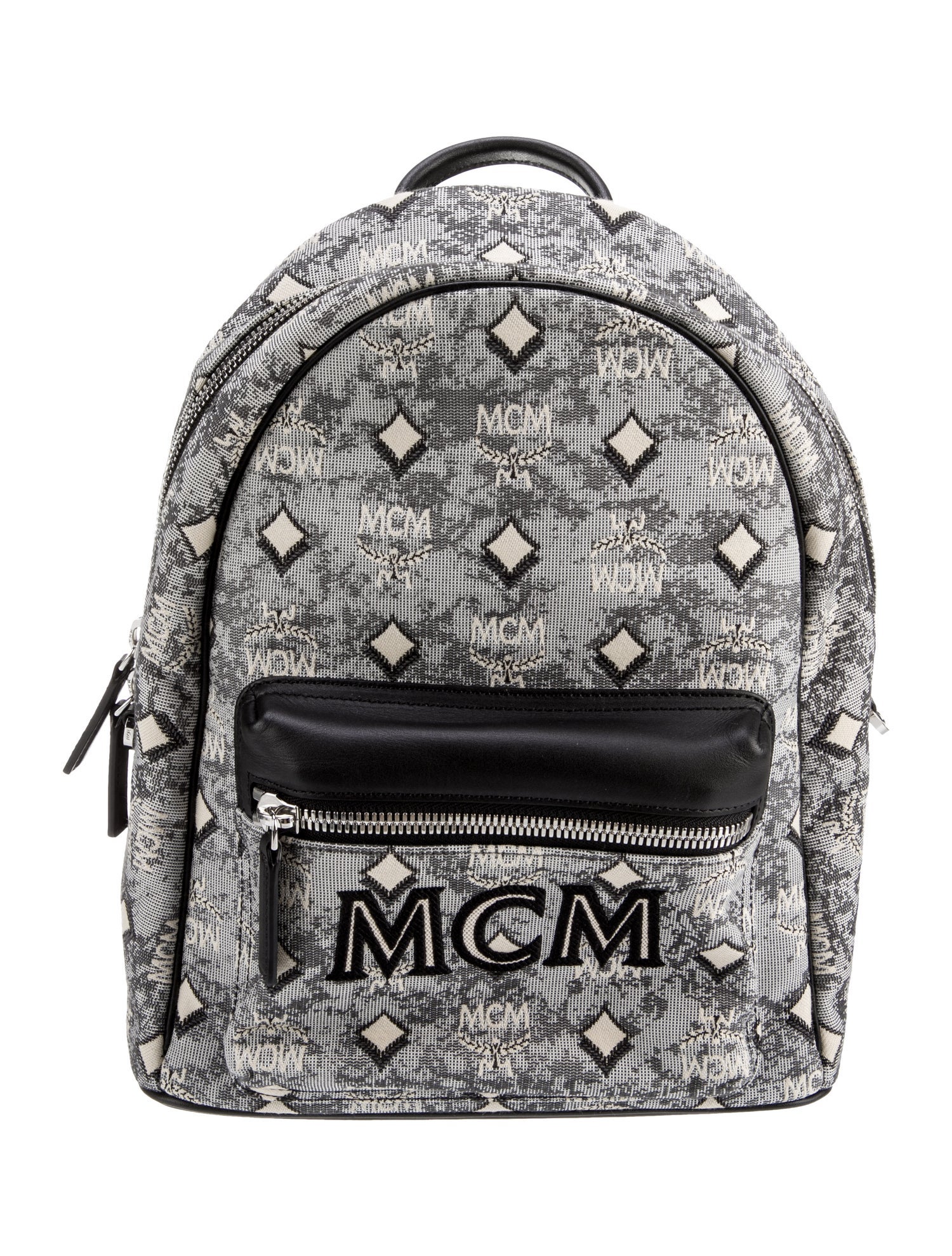 MCM Monogram Jacquard Backpack - Blue Backpacks, Handbags - W3054182 ...