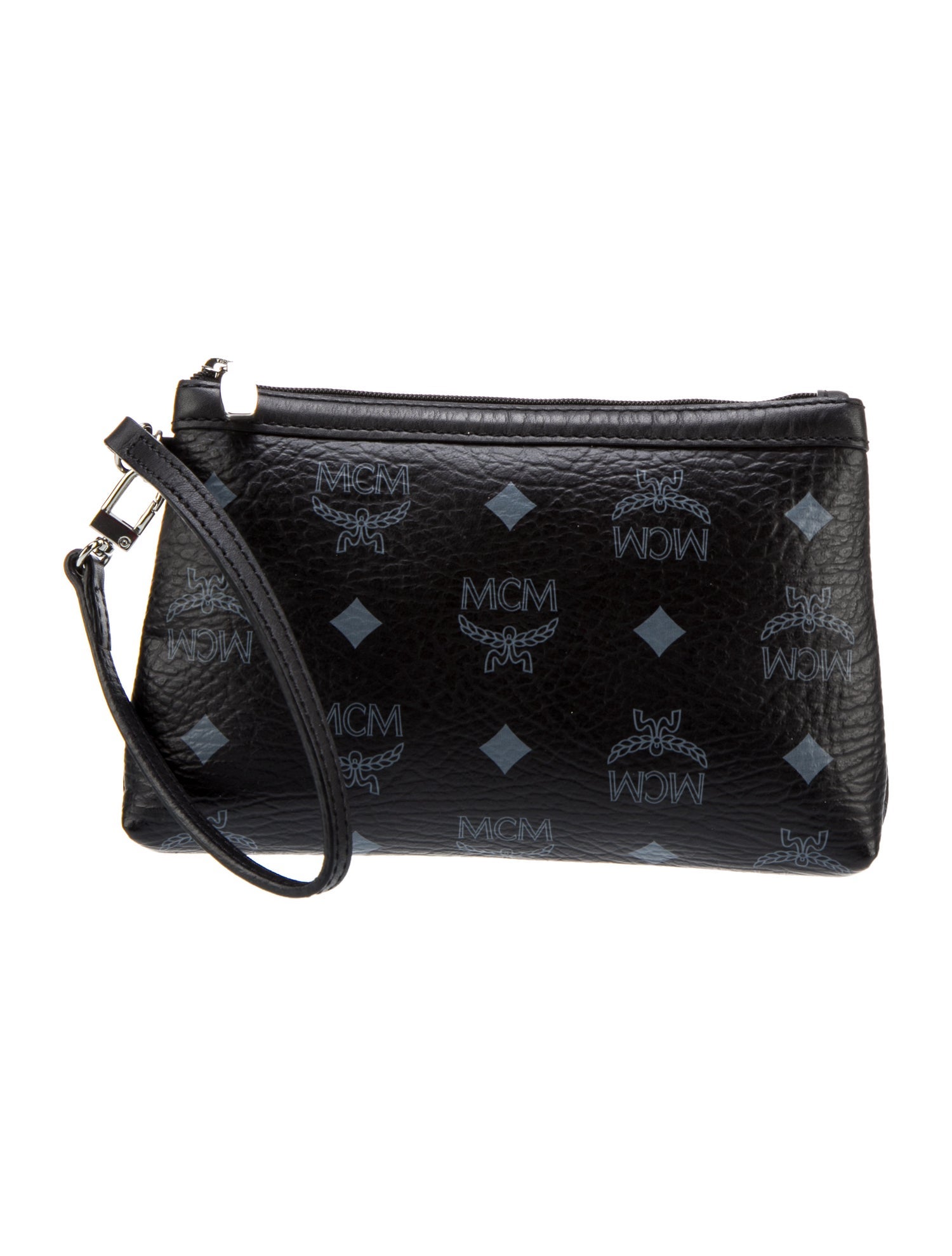 MCM Visetos Monogram Pouch - Black Clutches, Handbags - W3054391 | The ...