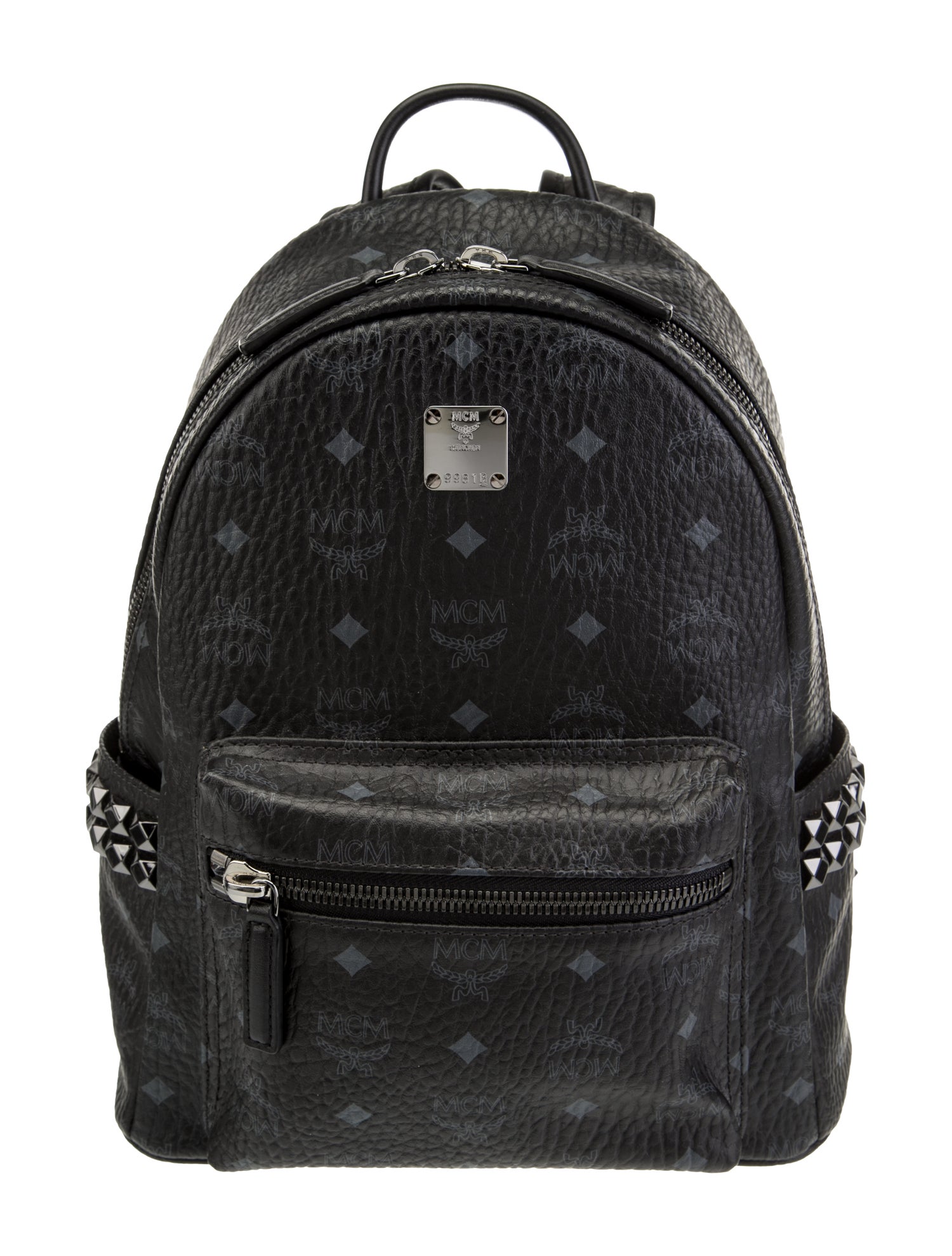 MCM Vistos Coated Canvas Backpack - Black Backpacks, Handbags ...