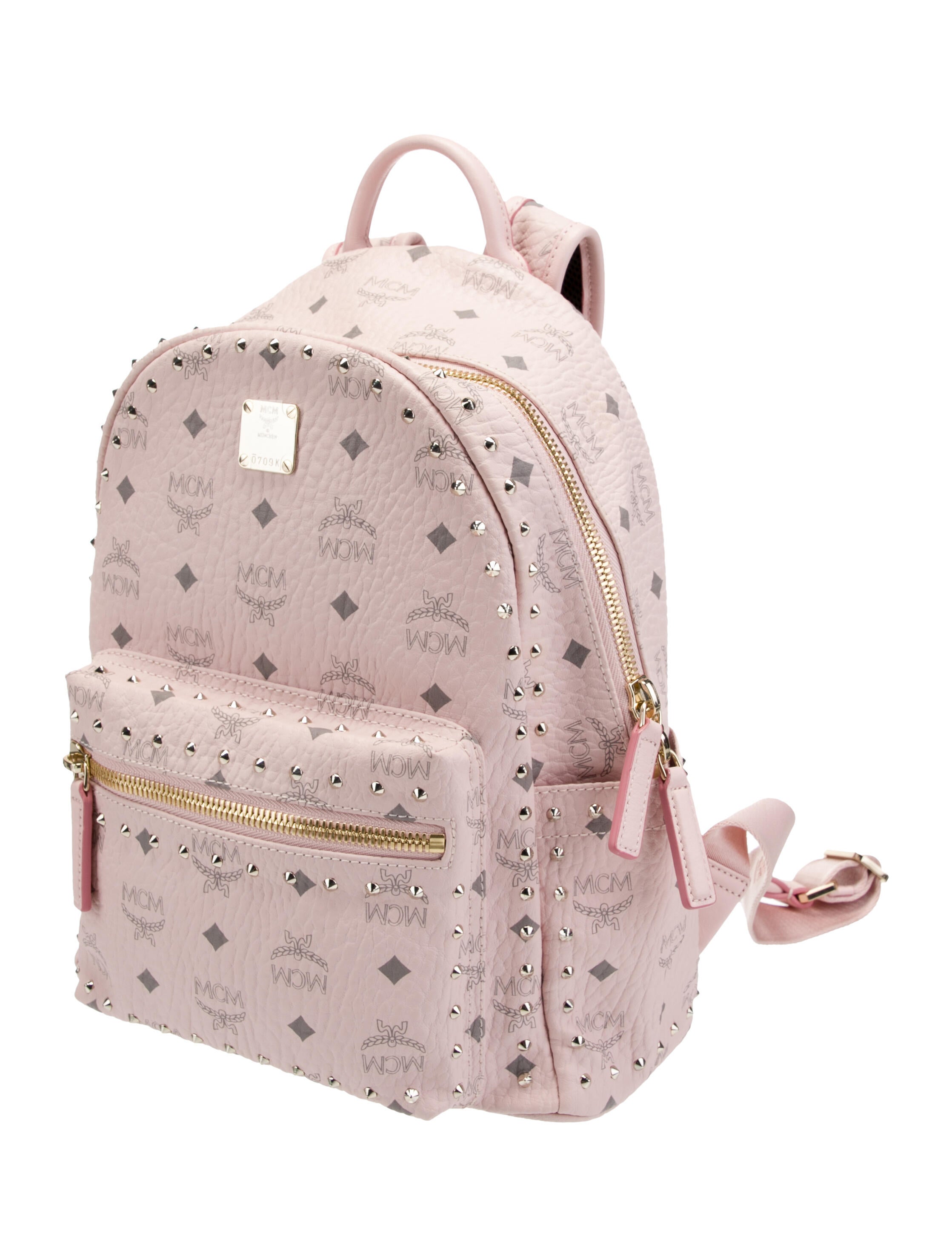 MCM Stark Visetos Backpack - Pink Backpacks, Handbags - W3054750 | The ...