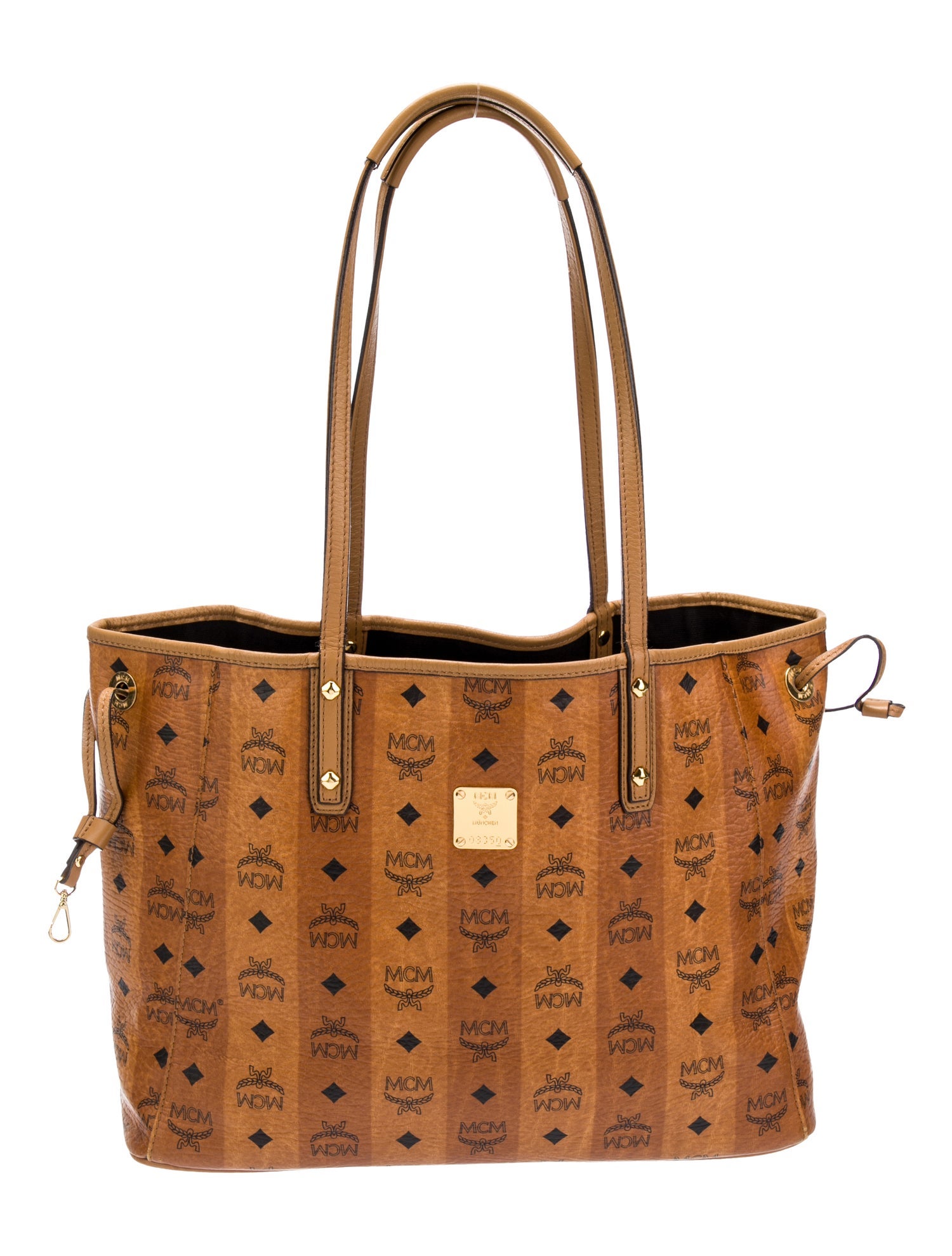 MCM Logo Print Leather Tote Bag - Brown Totes, Handbags - W3054929 ...