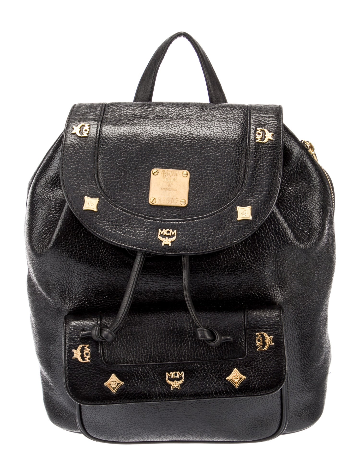 MCM Leather Backpack - Black Backpacks, Handbags - W3054978 | The RealReal