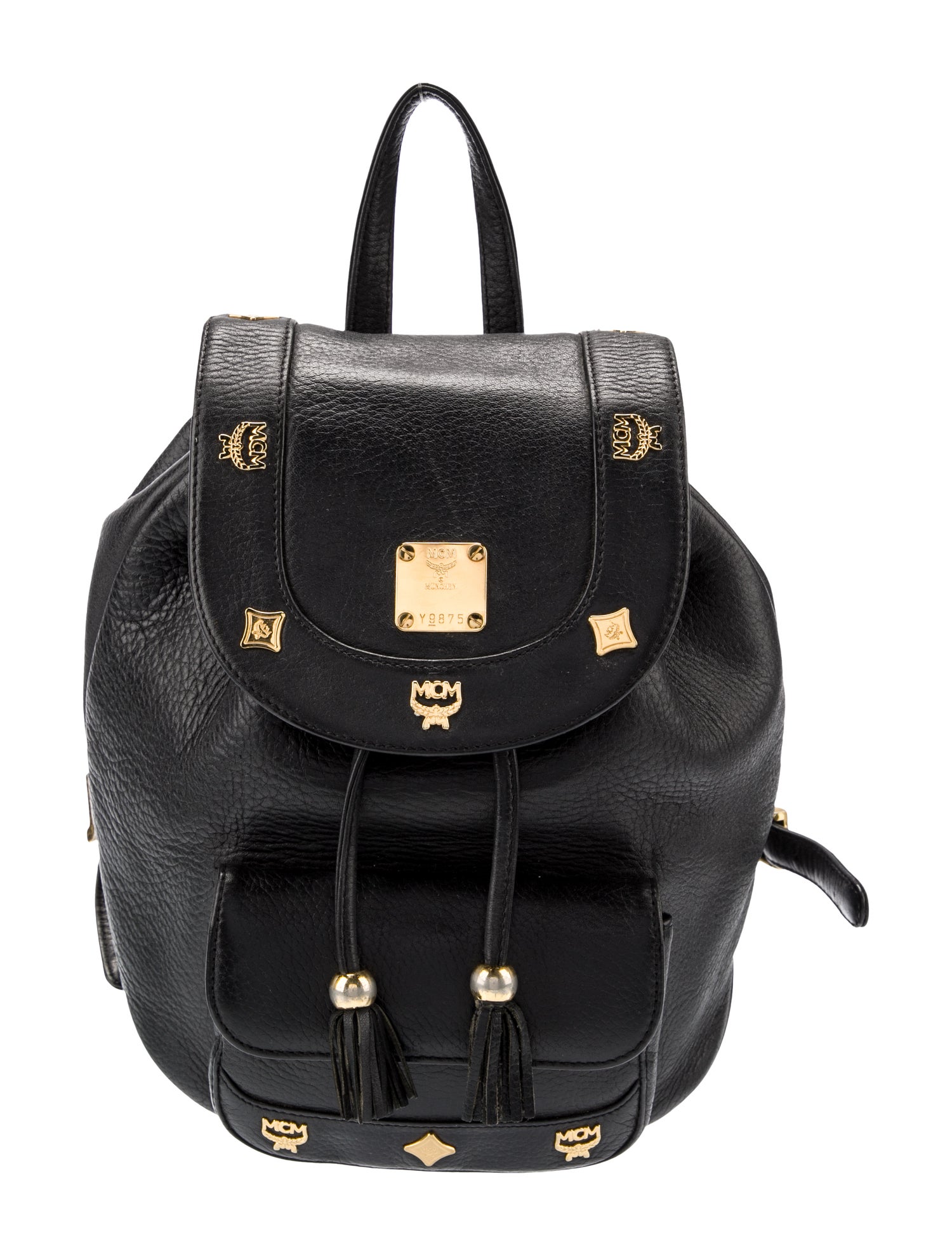 MCM Leather Backpack - Black Backpacks, Handbags - W3055137 | The RealReal