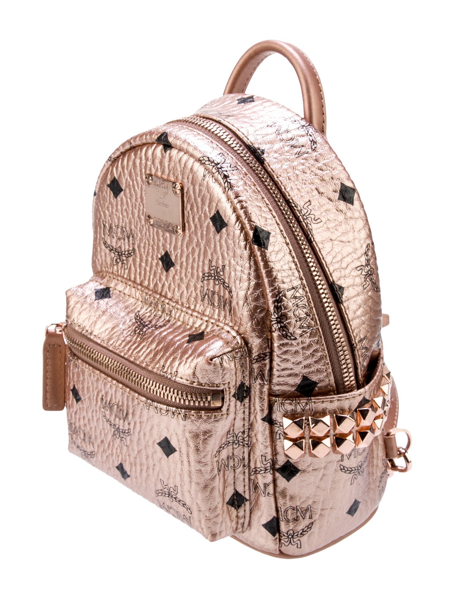 MCM Mini Visetos Stark Backpack - Metallic Backpacks, Handbags ...